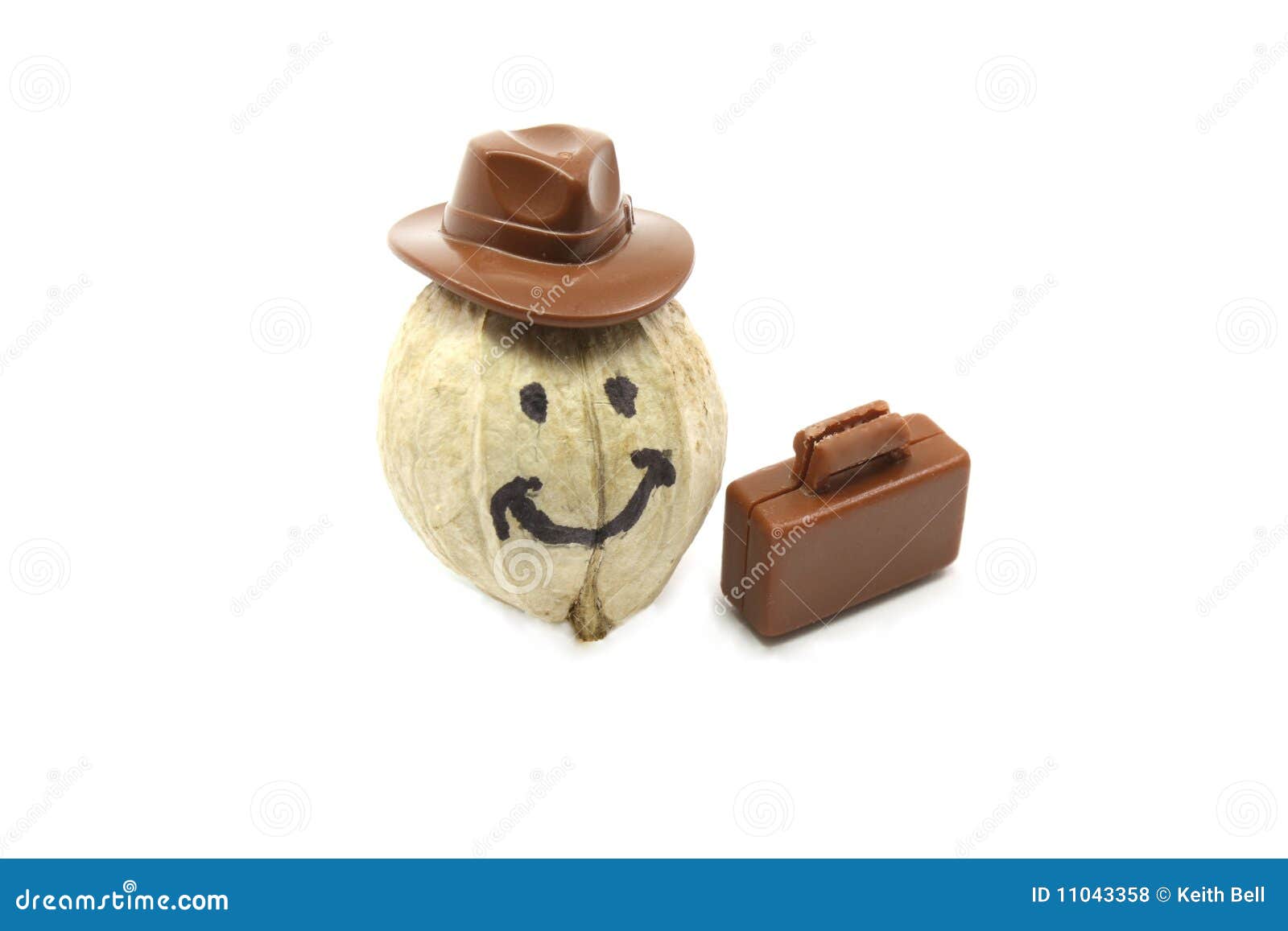 Nut Man goes to work stock photo. Image of hickory, smiley - 11043358