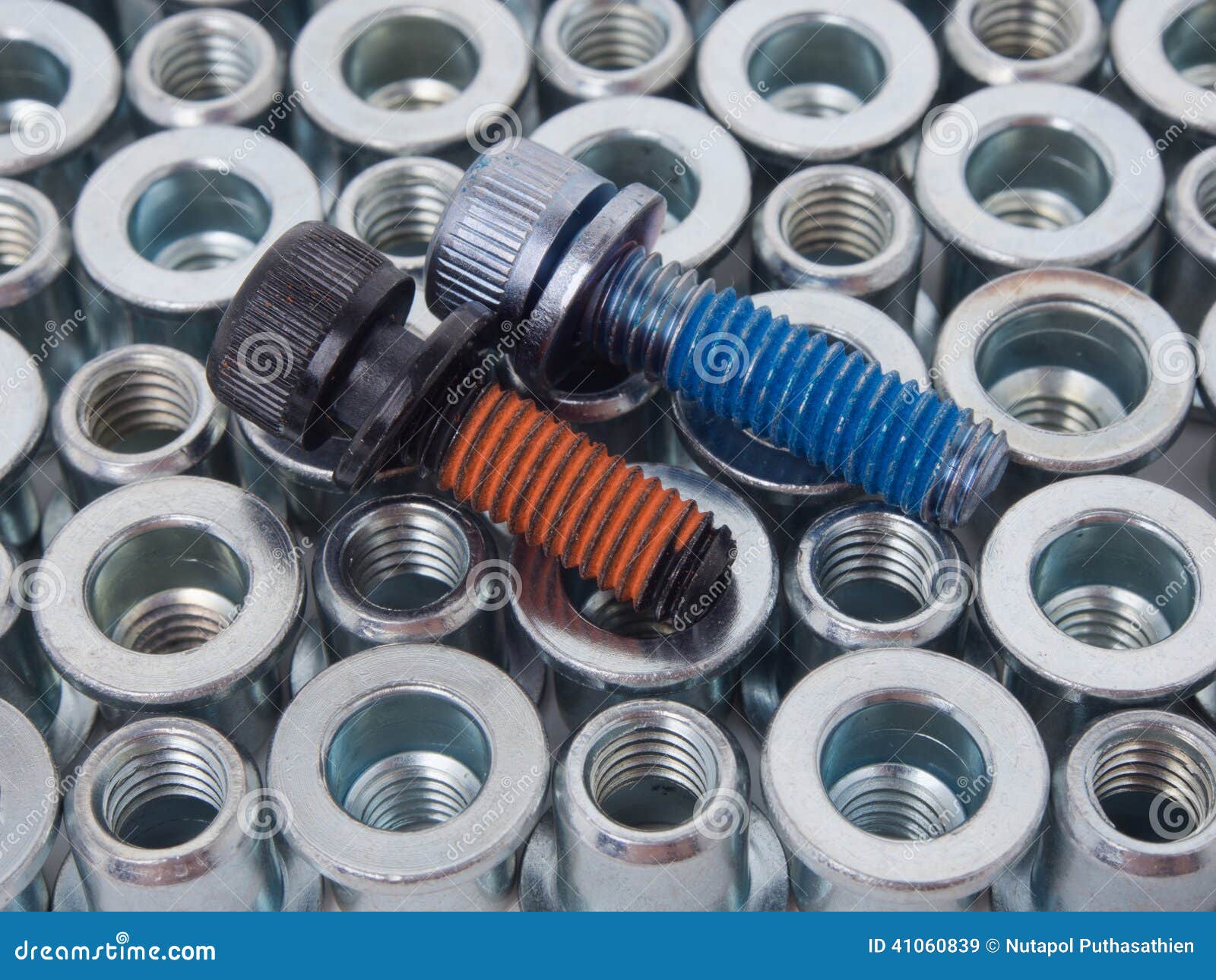 Nut and pop nuts stock image. Image of fastener, manufacturing - 41060839
