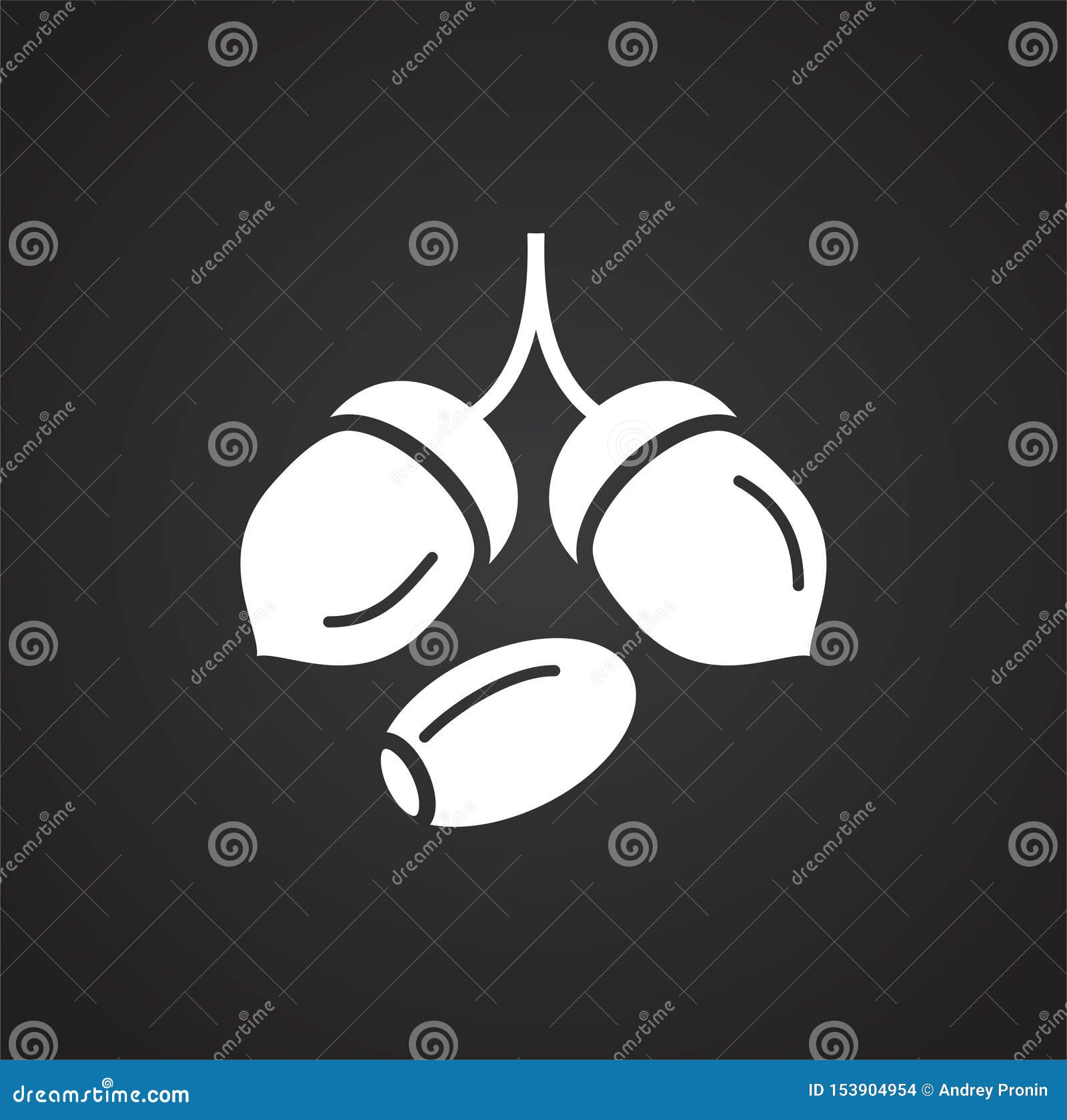 Nut Related Icon on Background for Graphic and Web Design. Simple ...