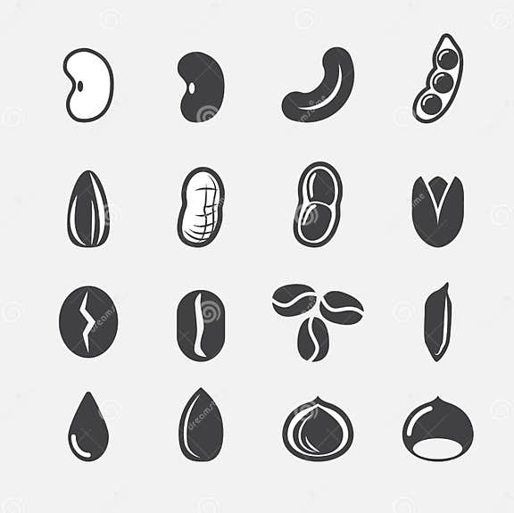 Nut and seed icon stock vector. Illustration of element - 47761051