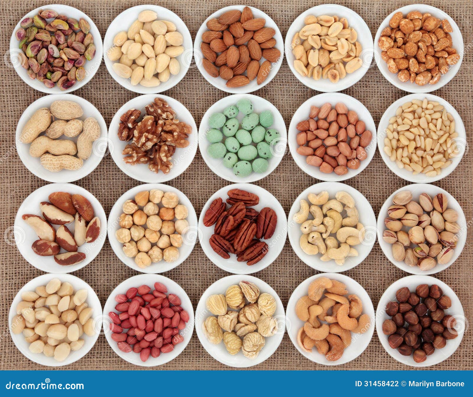 Nut Selection stock photo. Image of salted, chestnut - 31458422