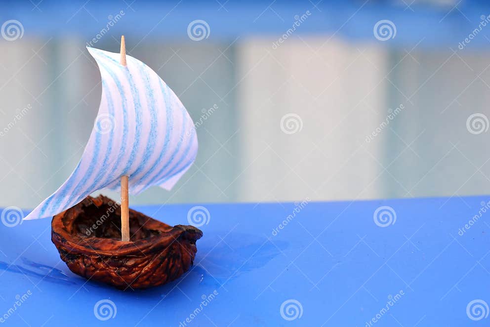 Nut Shell Sailing Boat stock photo. Image of float, atlantic - 25885084