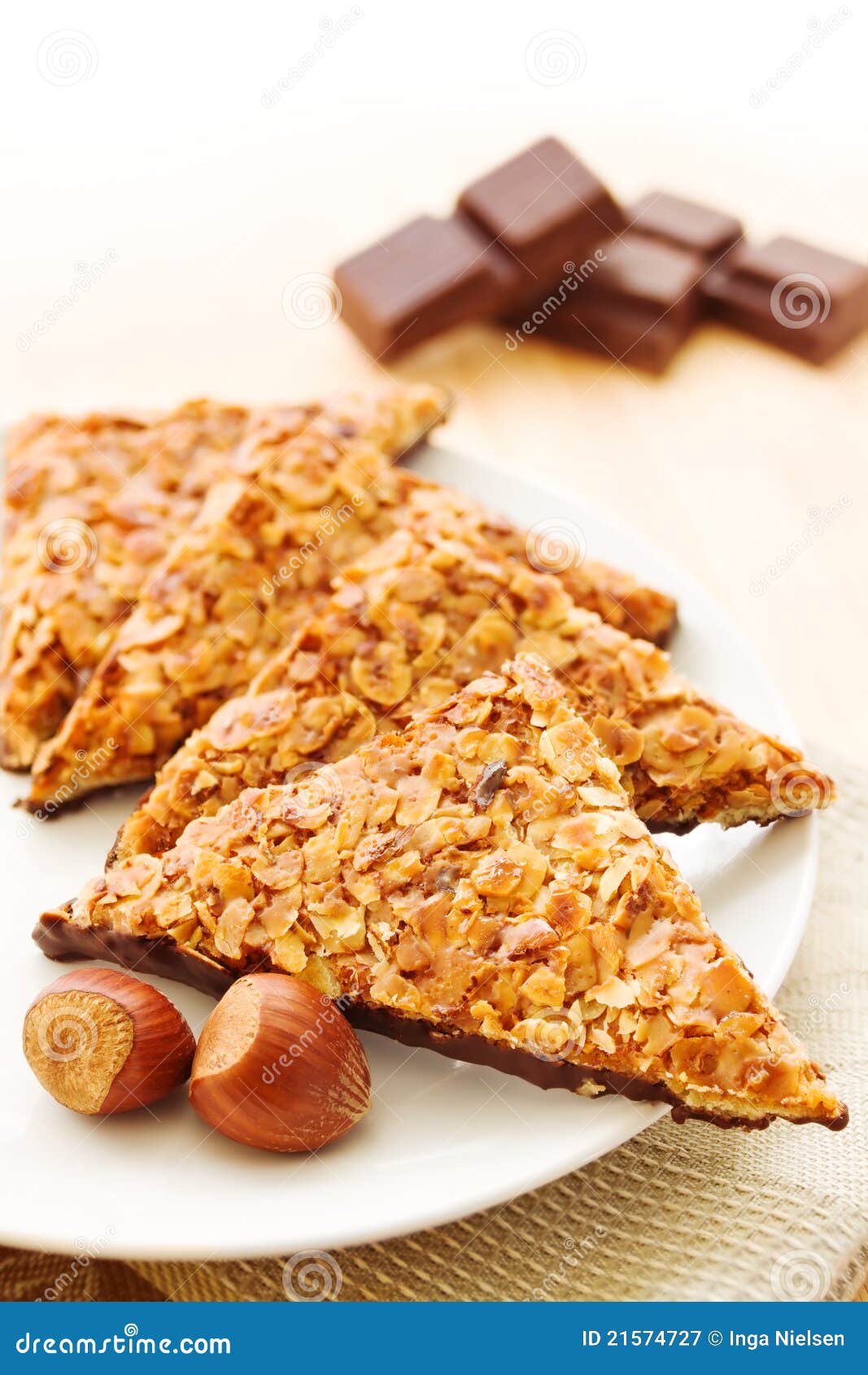 Nut triangles stock image. Image of german, dish, hazel - 21574727
