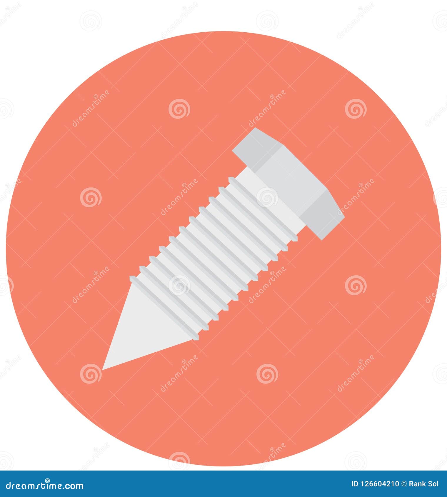Nut Vector Icon for Construction Stock Vector - Illustration of ...