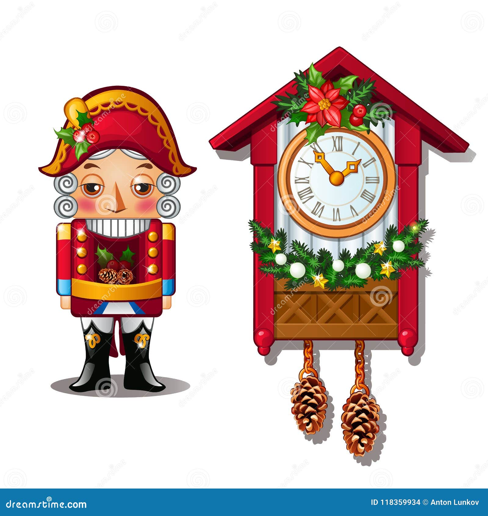 Nutcracker Clock Stock Illustrations – 167 Nutcracker Clock Stock ...