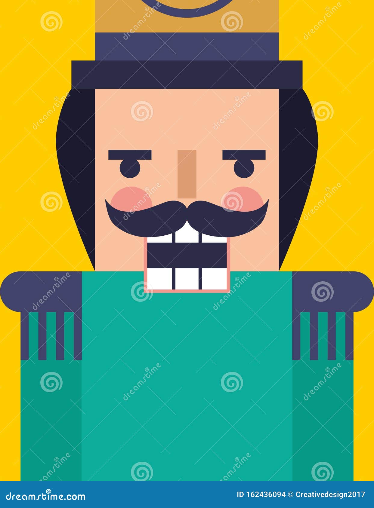 Nutcracker Cartoon Close Up. Vector Illustration Stock Vector ...