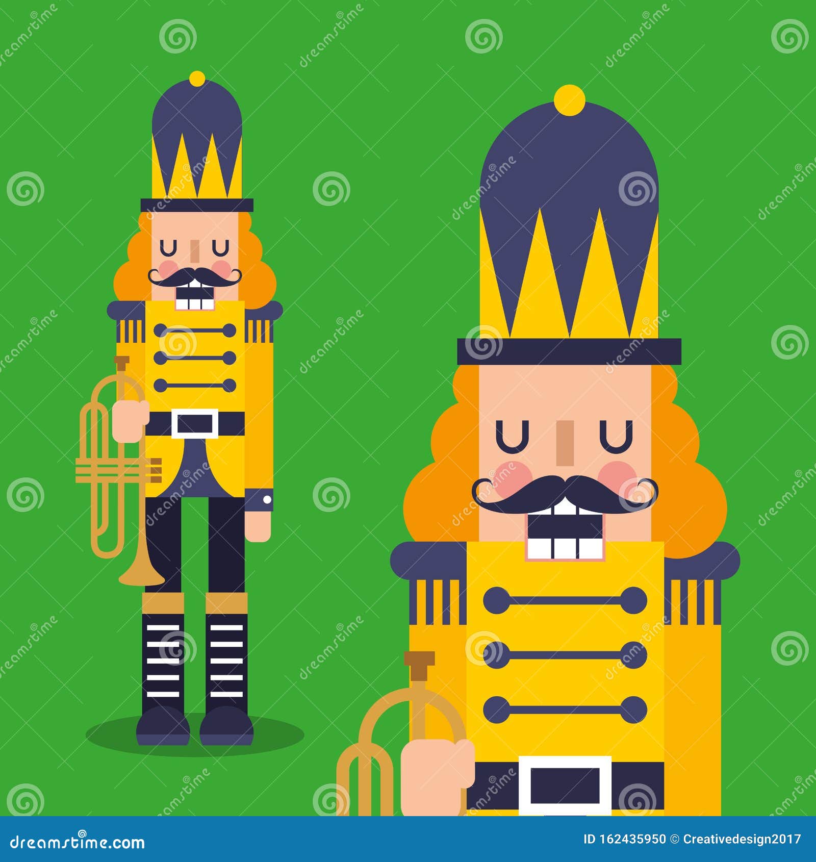 Nutcracker Cartoon With Uniform. Vector | CartoonDealer.com #162435951