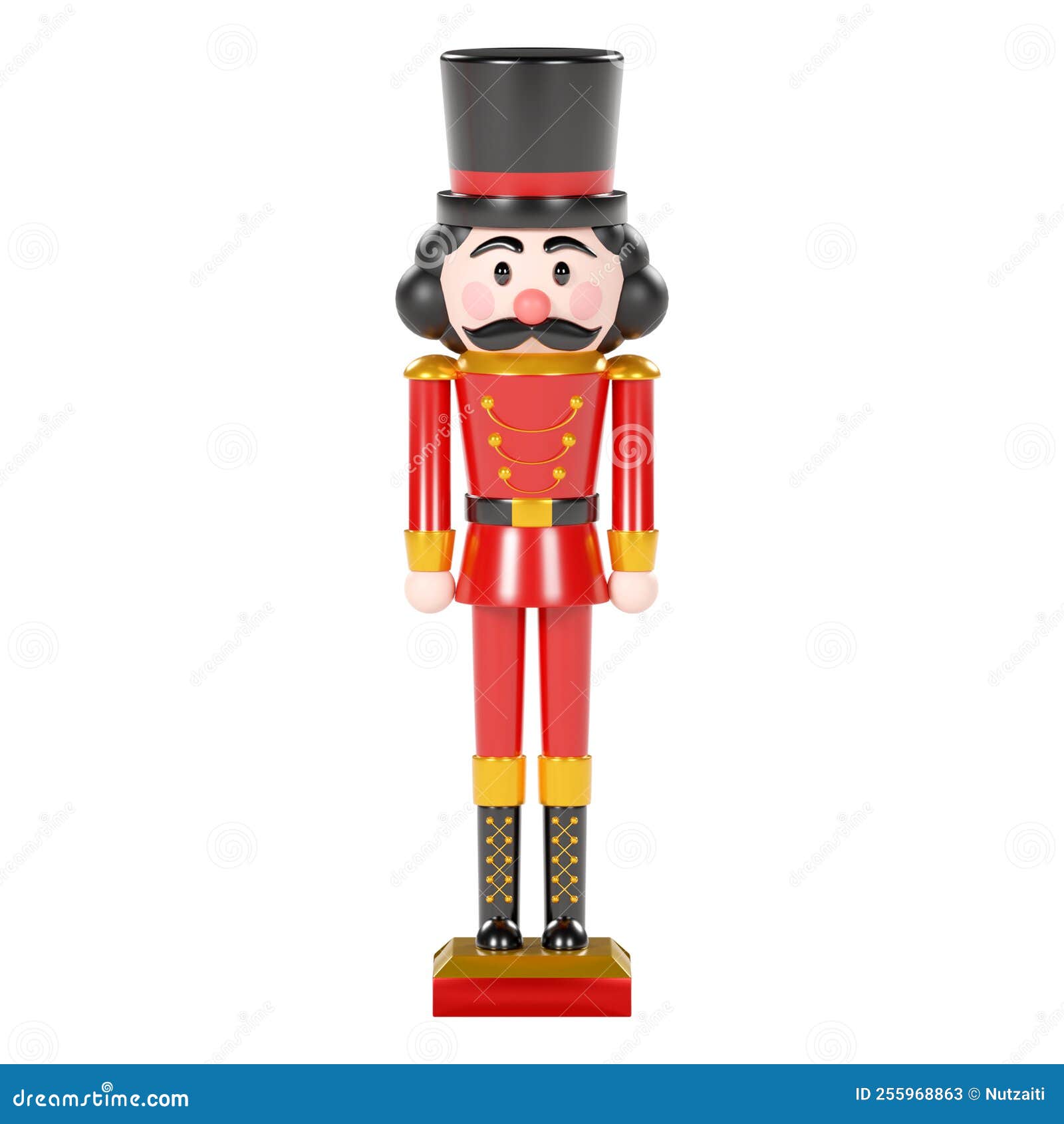 Nutcracker Isolated with Clipping Path 3d Render Stock Illustration ...