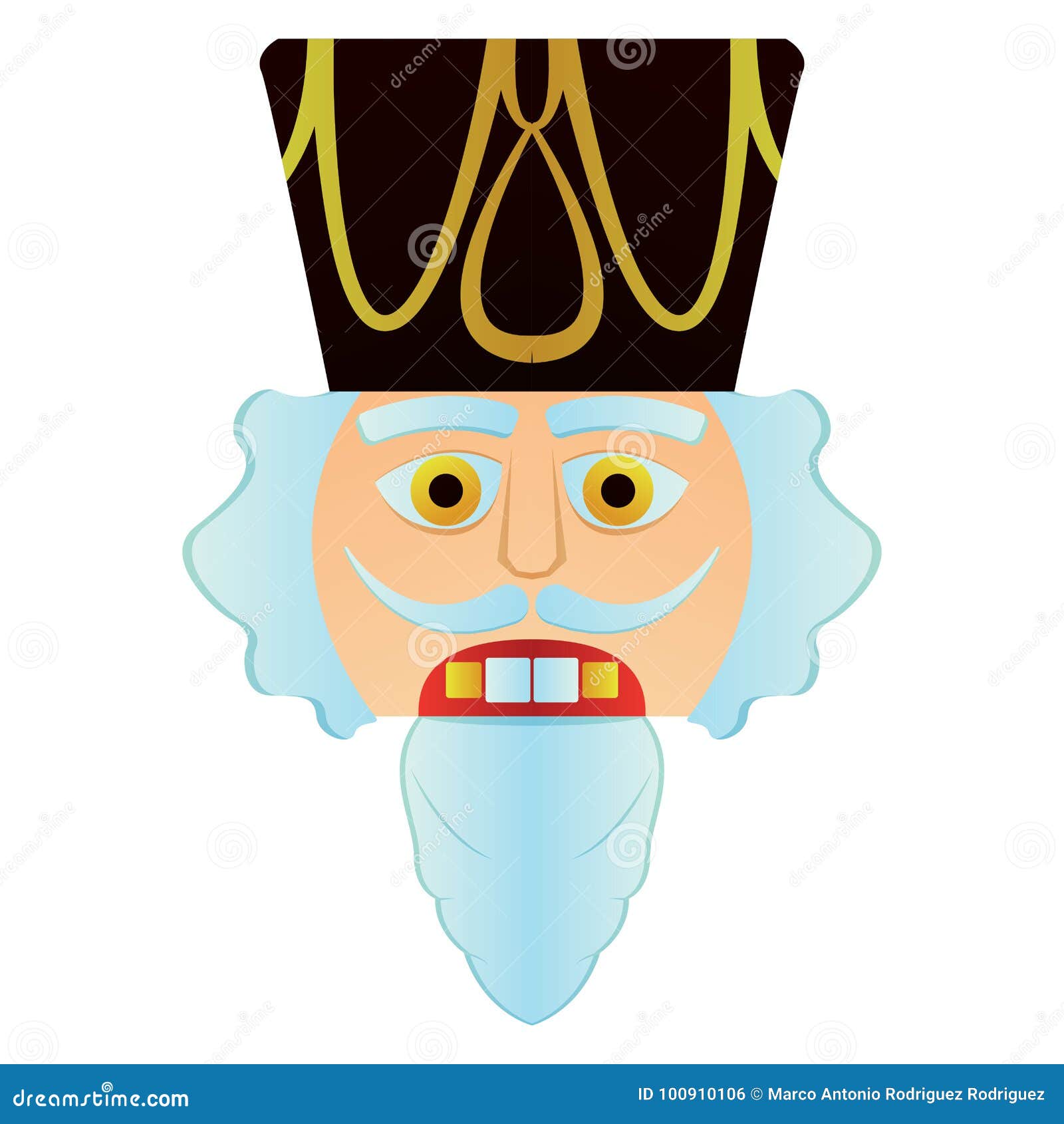 Face Of Nutcracker Soldier Toy Icon Cartoon Vector | CartoonDealer.com ...