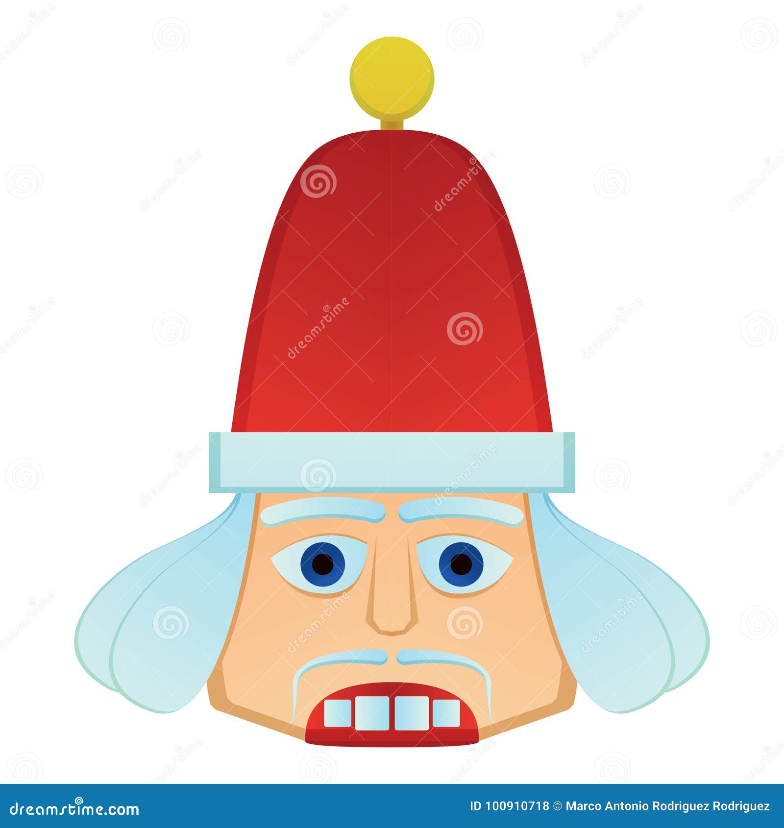Face Of Nutcracker Soldier Toy Icon Cartoon Vector | CartoonDealer.com ...