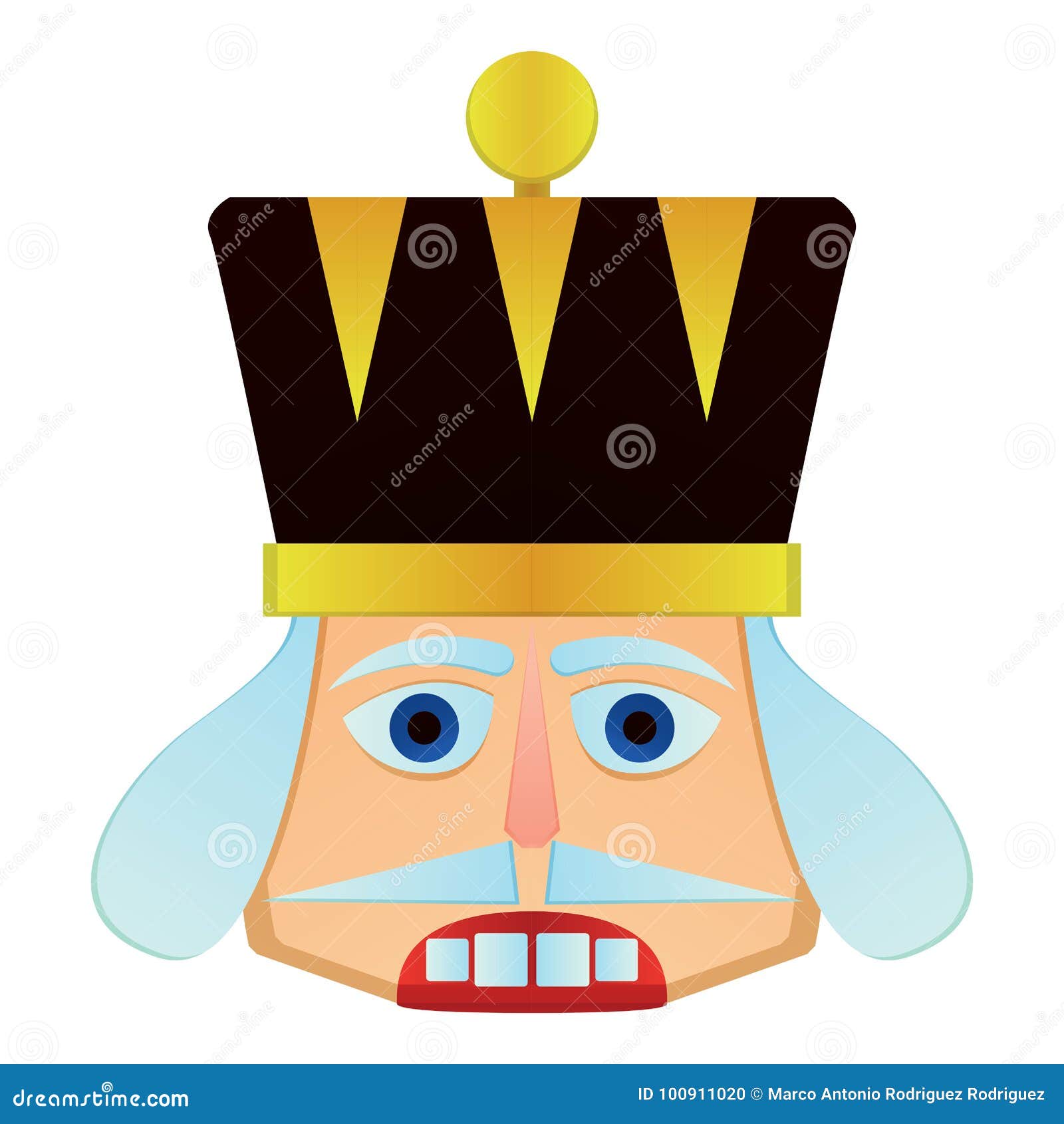 Face Of Nutcracker Soldier Toy Icon Cartoon Vector | CartoonDealer.com ...