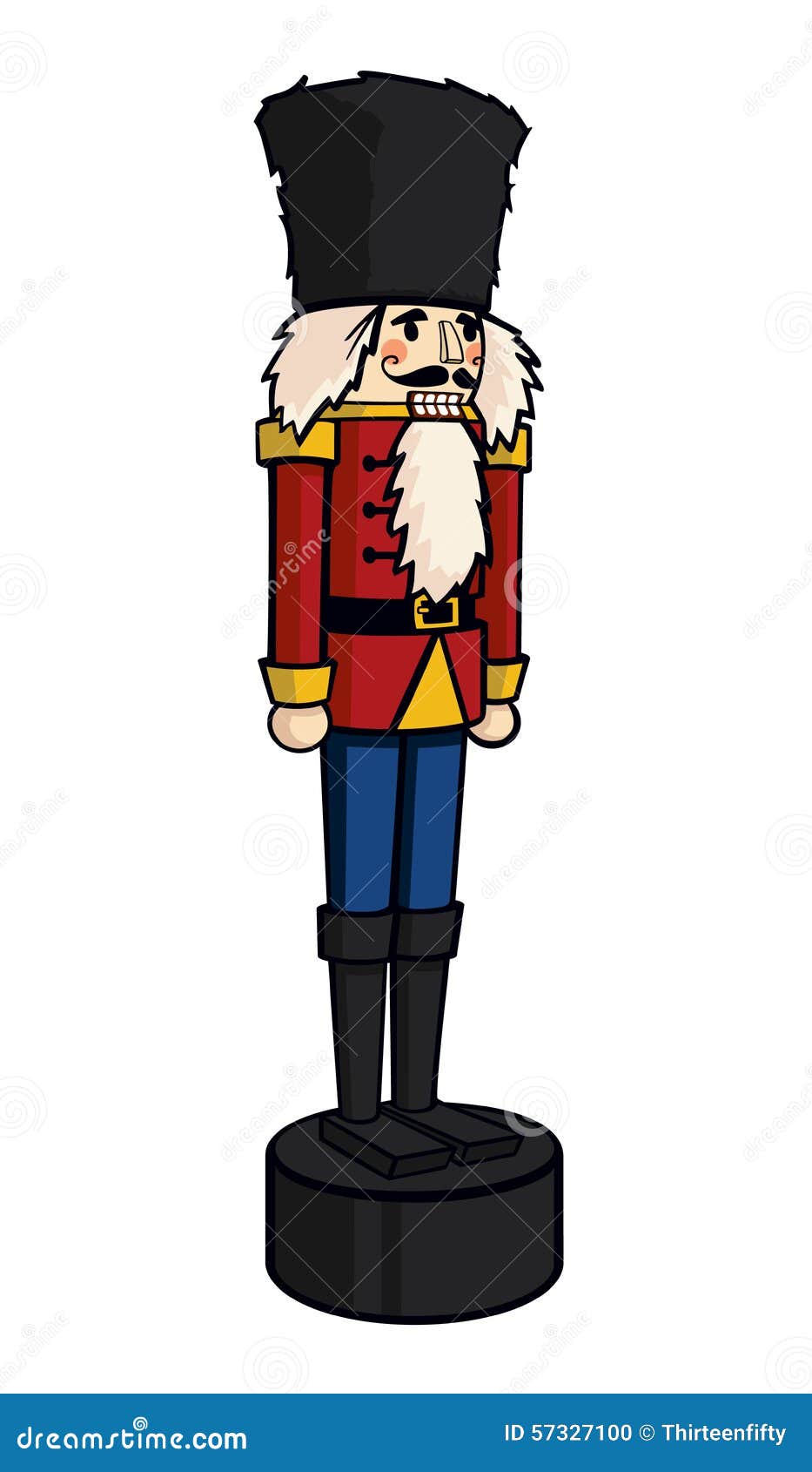 Nutcracker Cartoon Cute Character Isolated On White Background. Vector ...