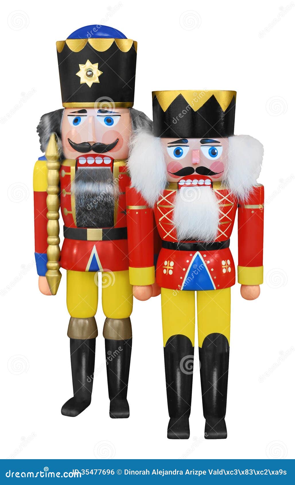 Nutcrackers Isolated on White Stock Photo - Image of moustache, uniform ...