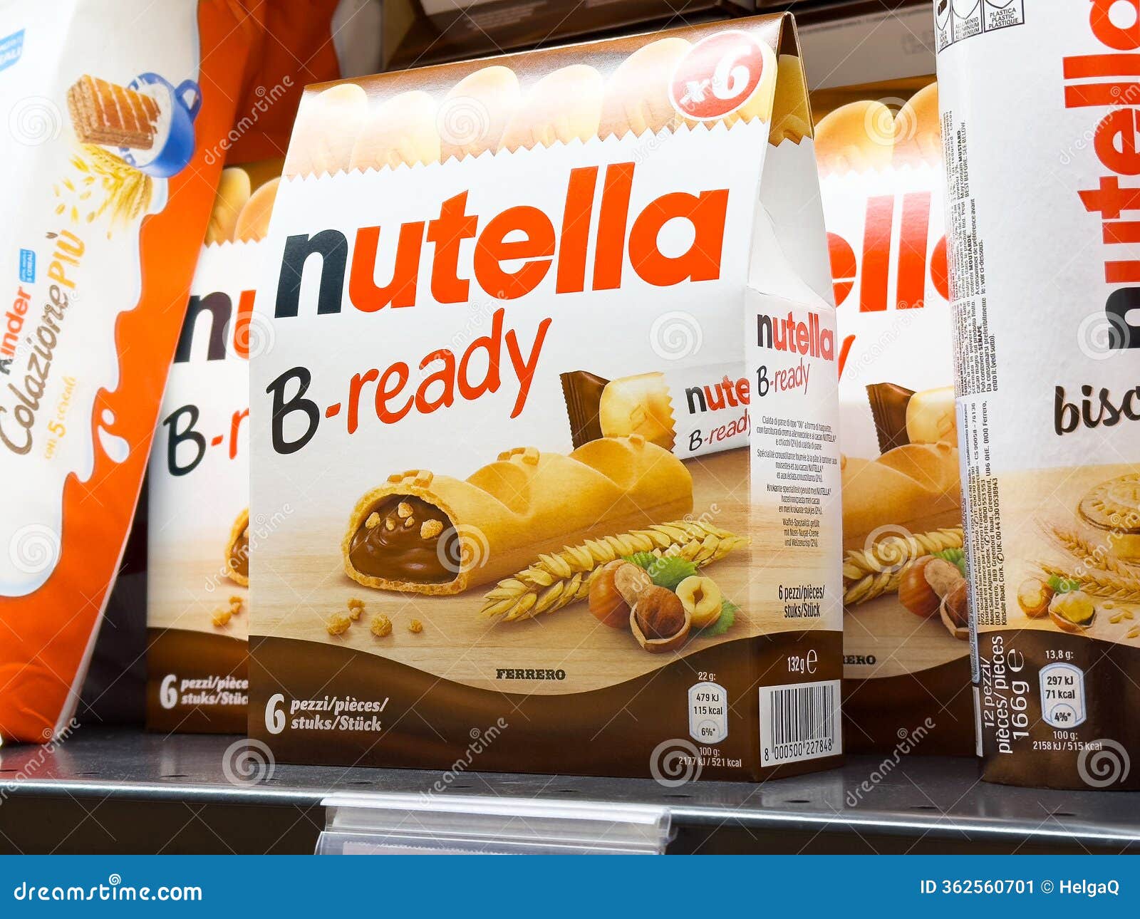 Nutella B-ready Snack Packs On Store Shelf Featuring Creamy Hazelnut ...