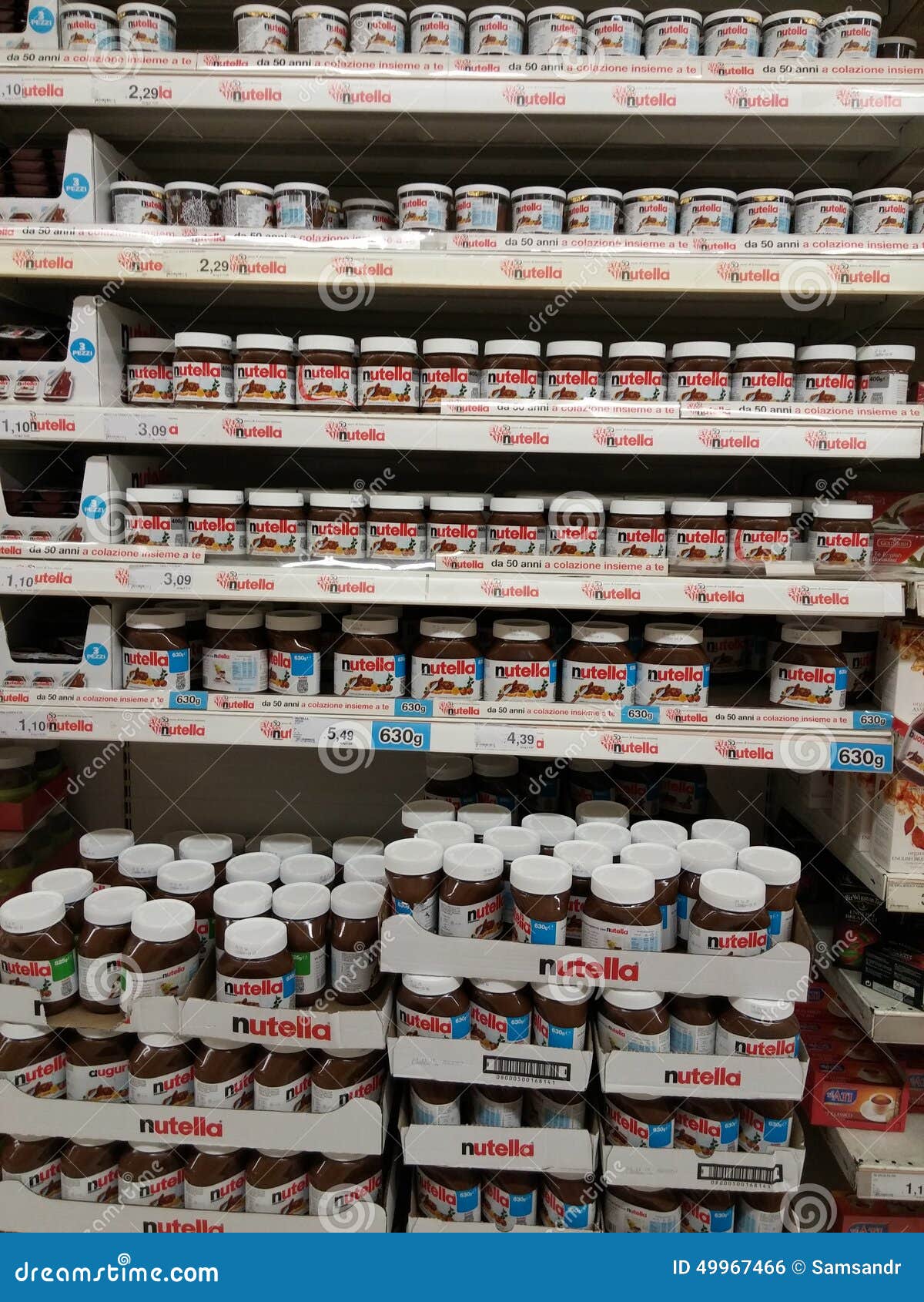 Nutella editorial photo. Image of supermarket, stand - 49967466