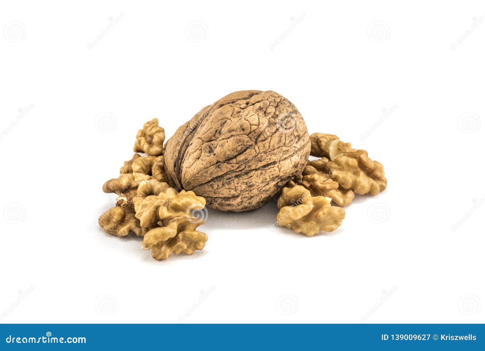 Nutmeat with Shell and White Bakcground Stock Image - Image of healthy ...