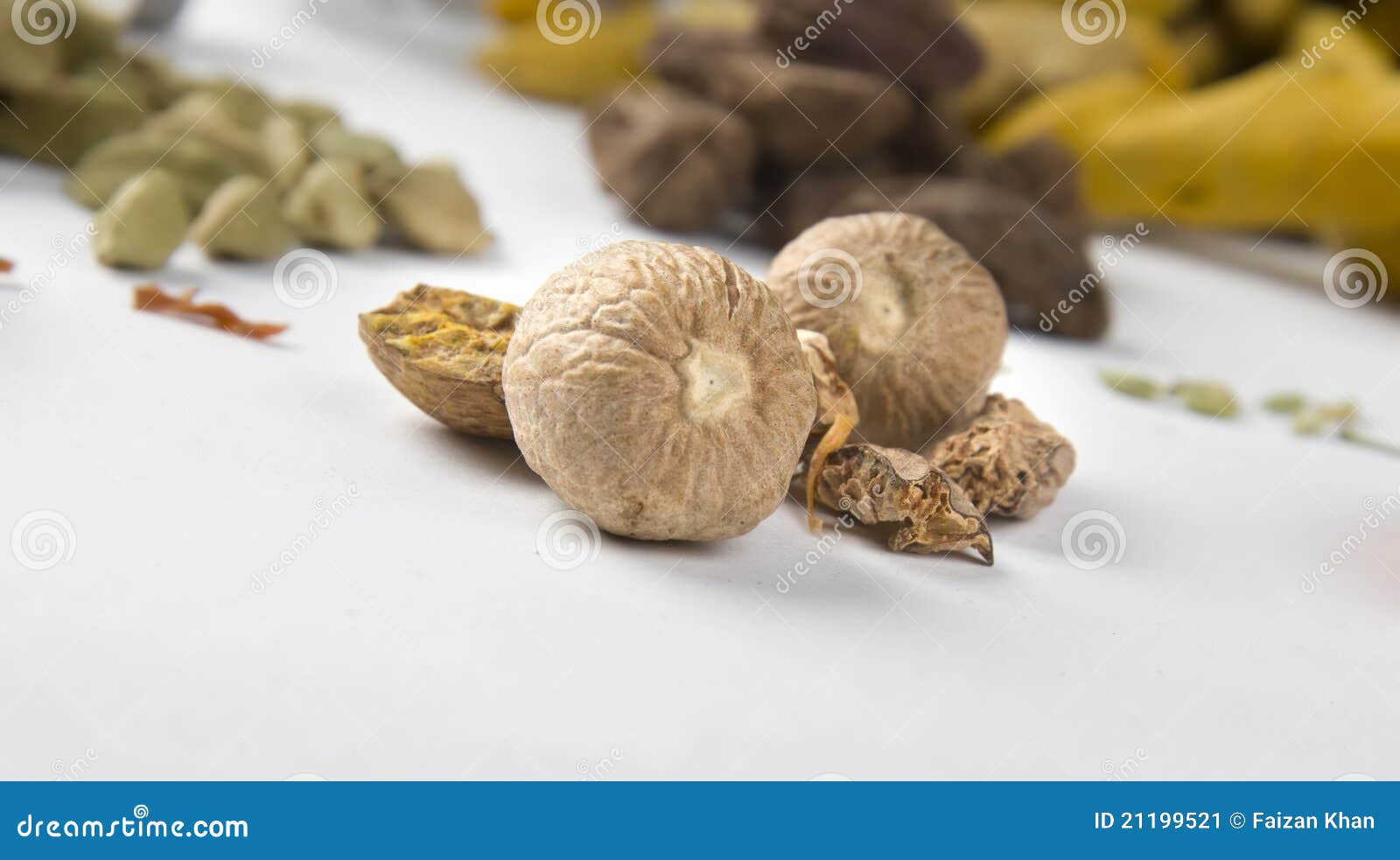 Nutmeg or Jaifal stock image. Image of flavoring, macro - 21199521
