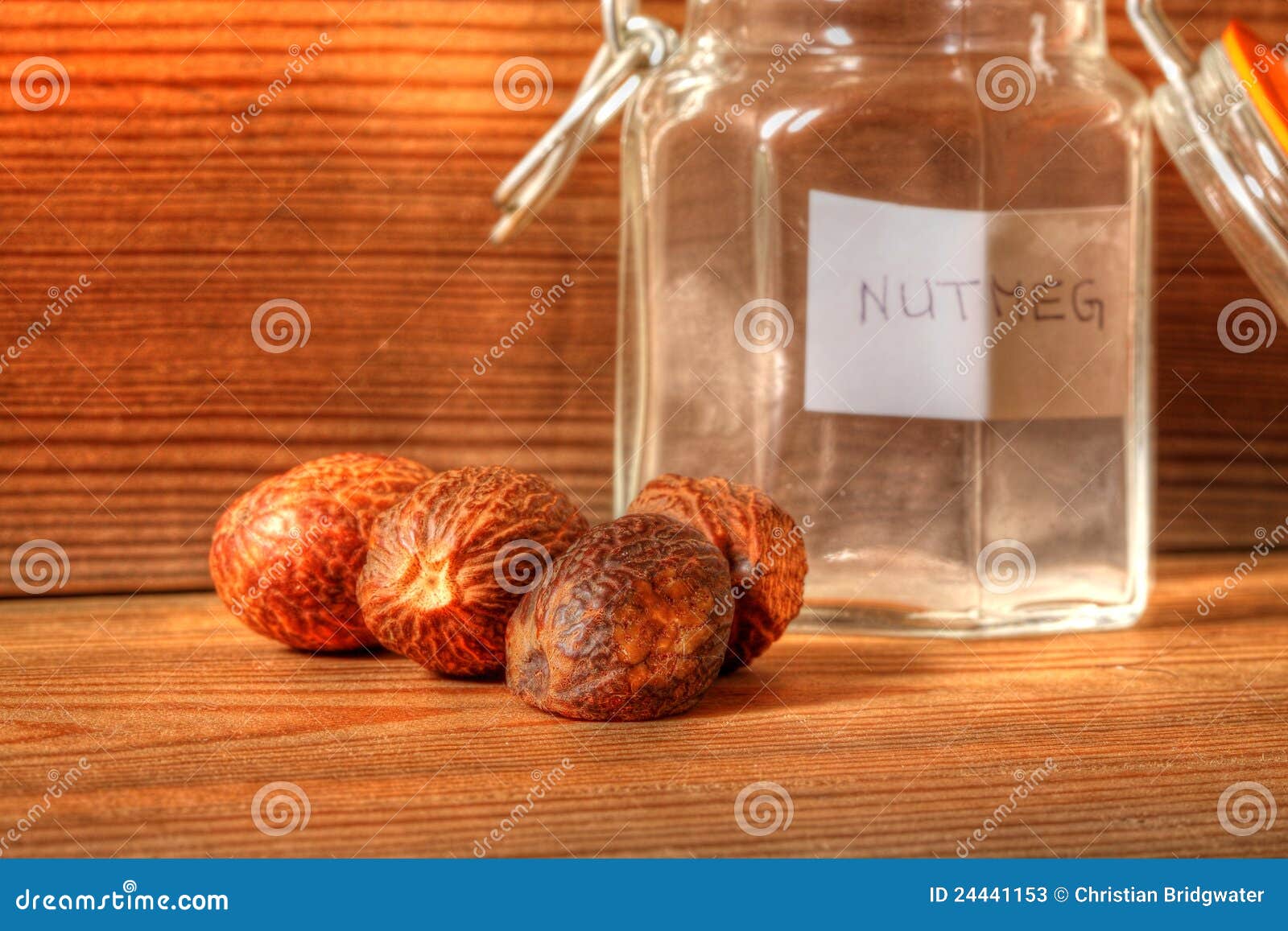Nutmeg with jar stock image. Image of ingredient, india - 24441153