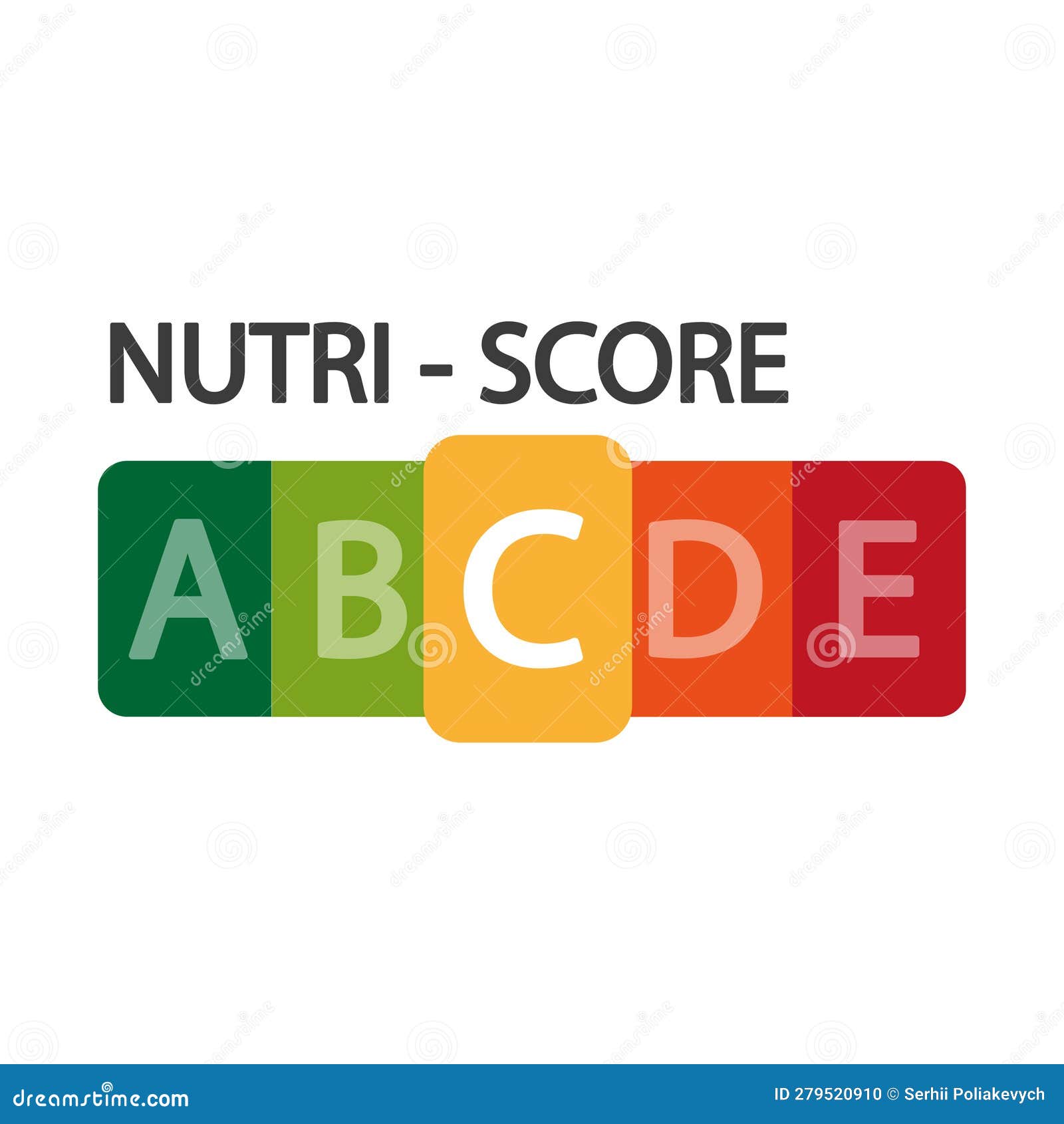 Nutri Score Official Label. C Score. Vector Illustration Stock Vector ...