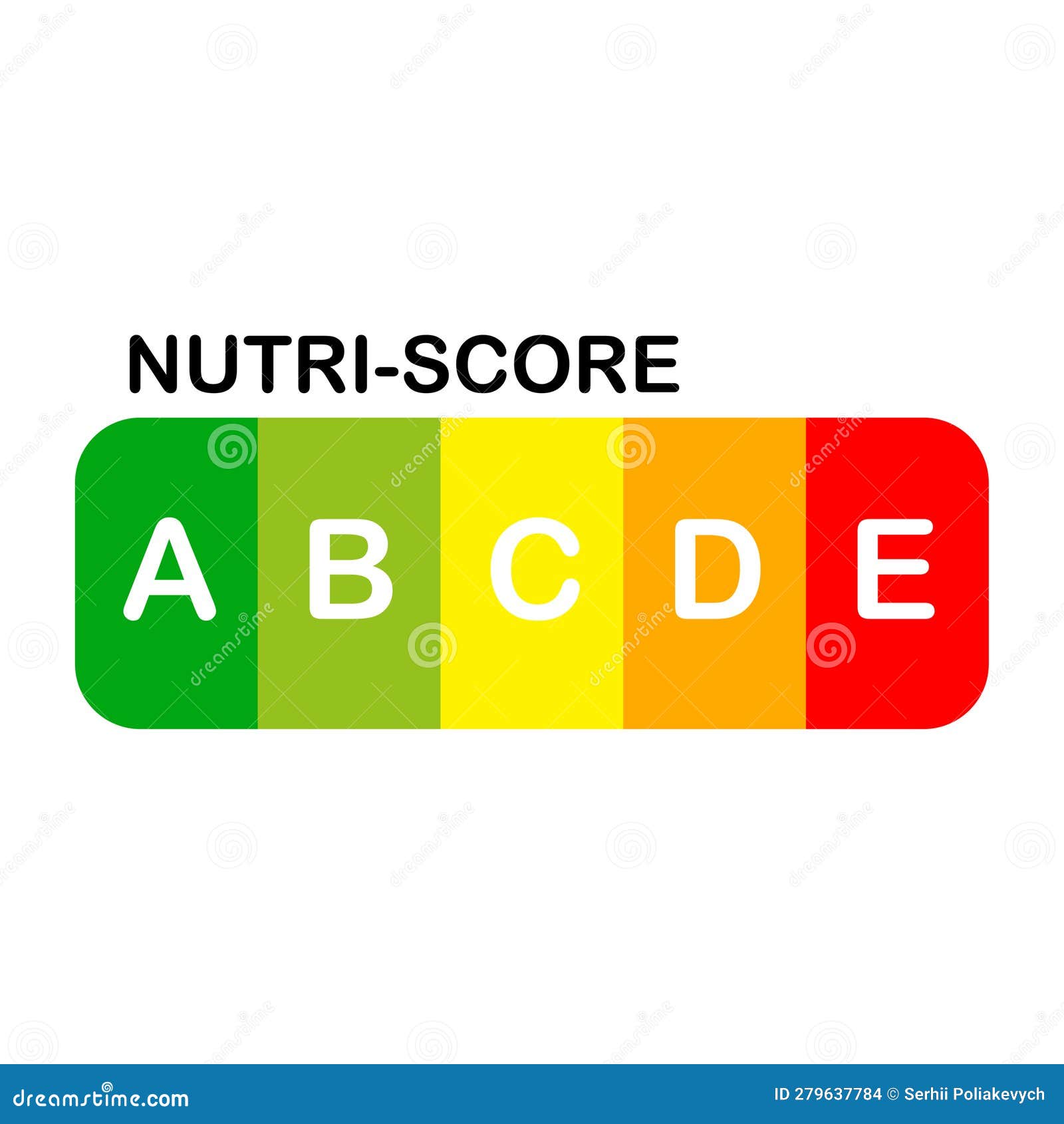 Nutri Score Official Label. Vector Illustration Stock Illustration ...
