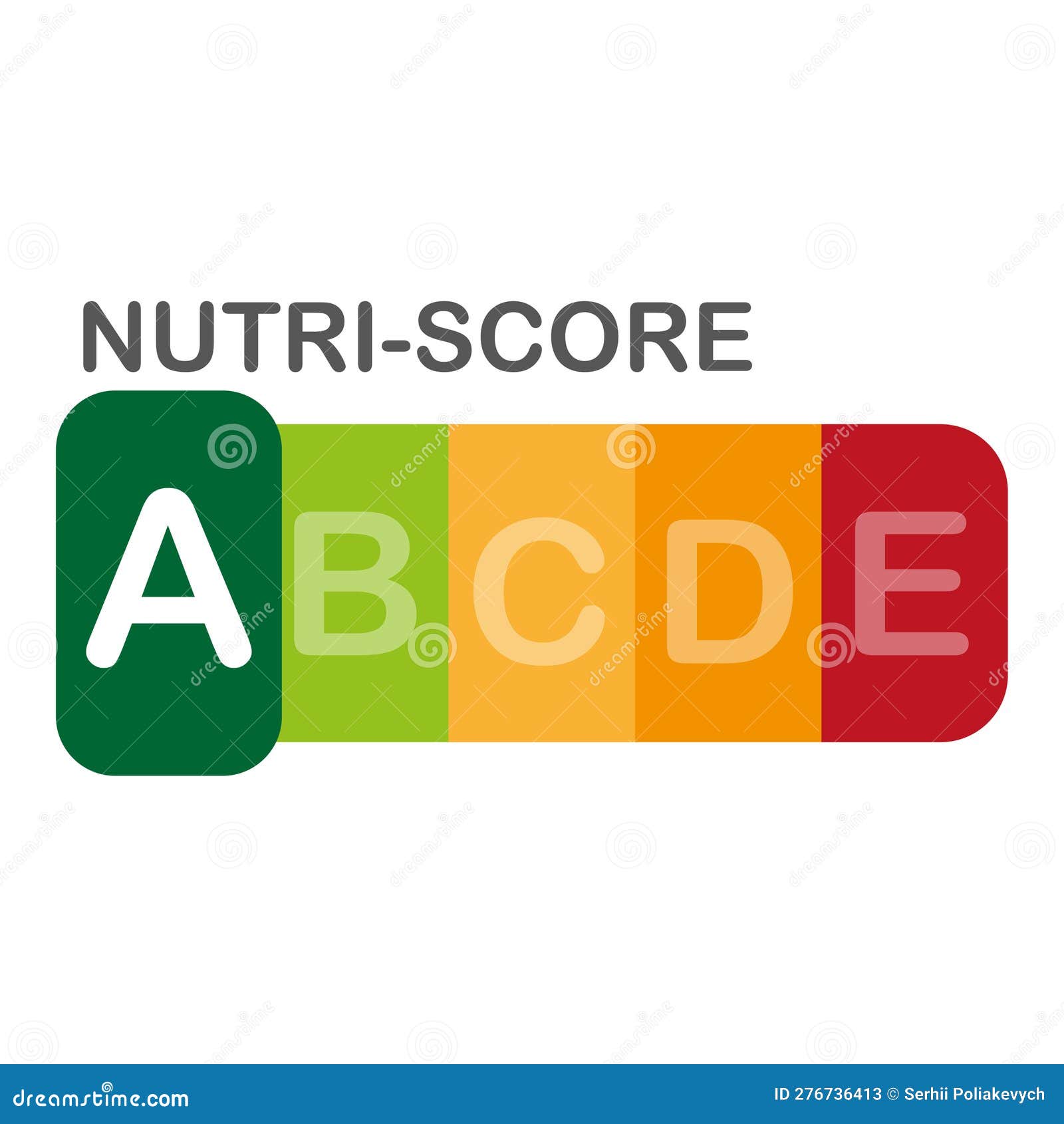 Nutri-Score Official Label. a Score. Vector Illustration Stock Vector ...