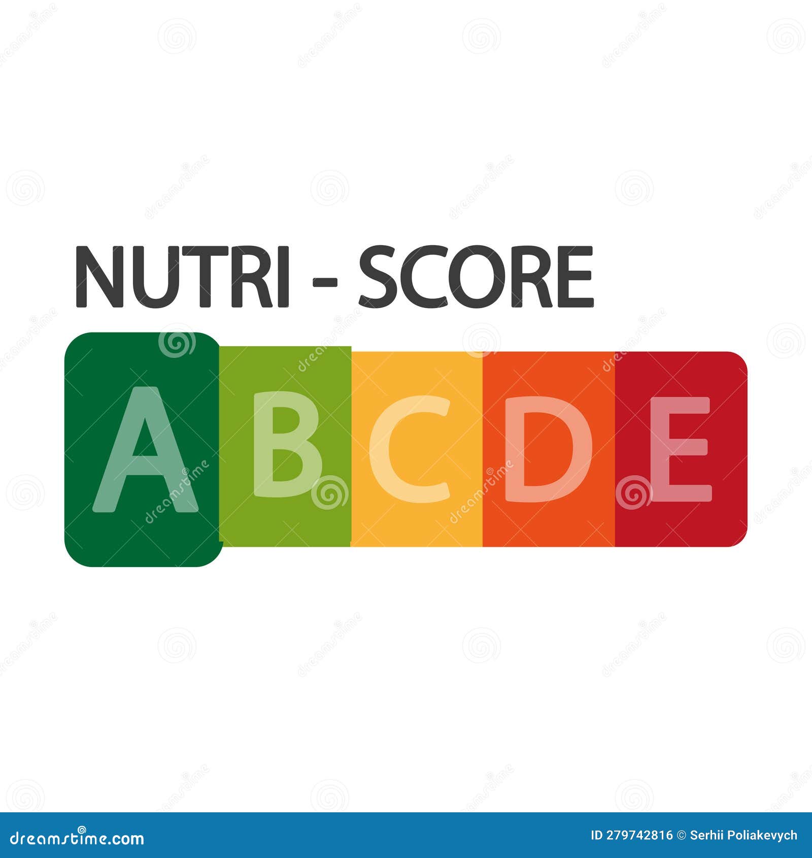 Nutri Score Official Label. a Score. Vector Illustration Stock Vector - Illustration of value ...