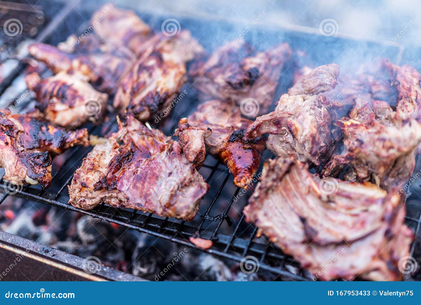 Nutria meat on grill stock image. Image of protein, ragondin - 167953433