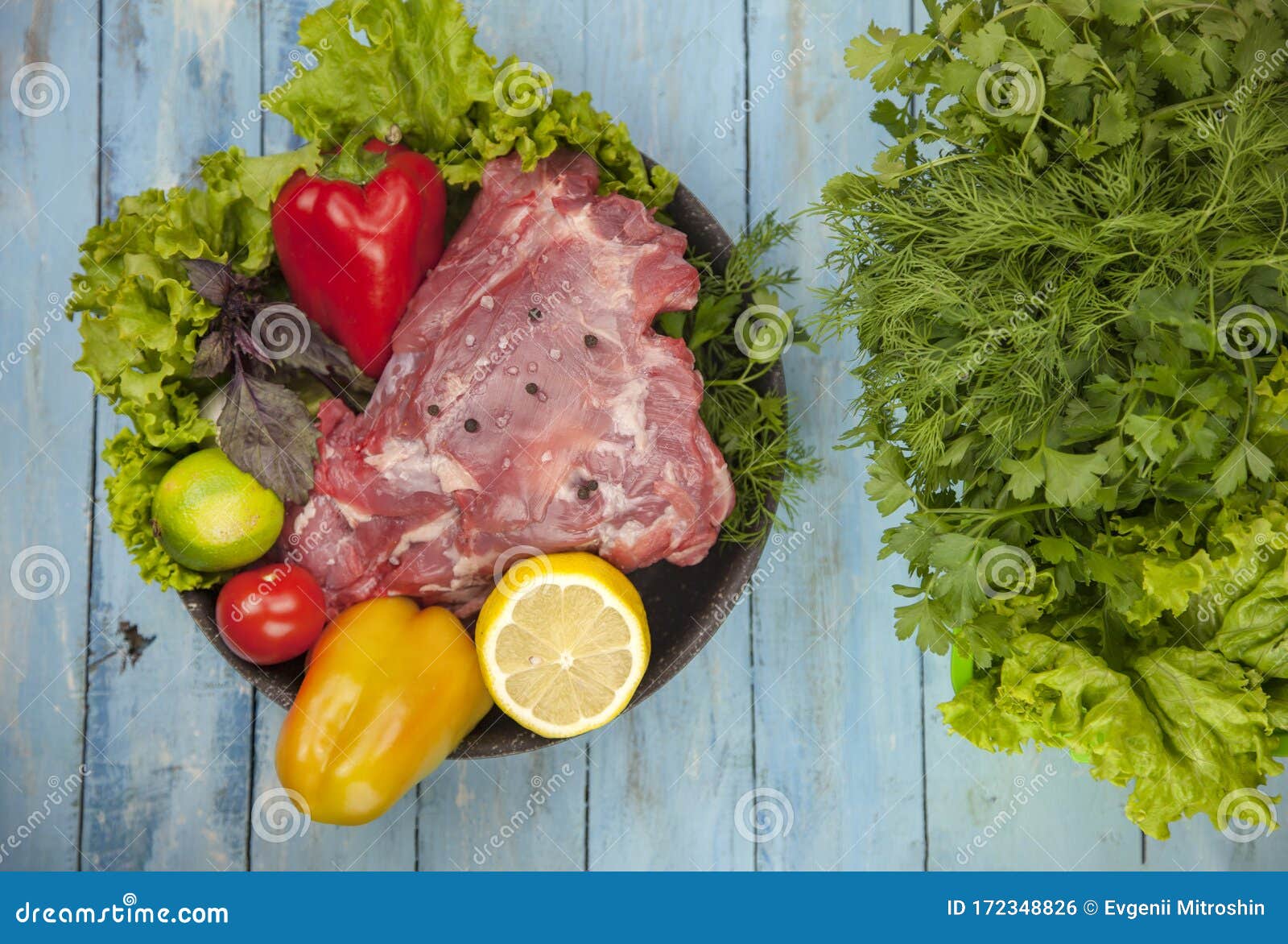 Nutria Meat with Vegetables and Herbs, Blank, Meat Processing Stock ...
