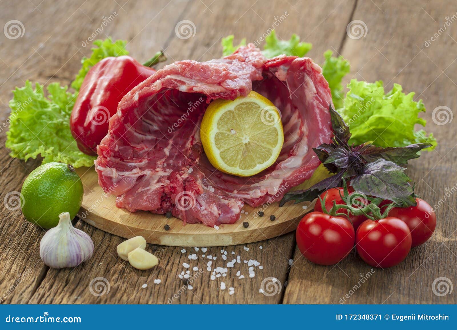 Nutria Meat with Vegetables and Herbs, Blank, Meat Processing Stock ...