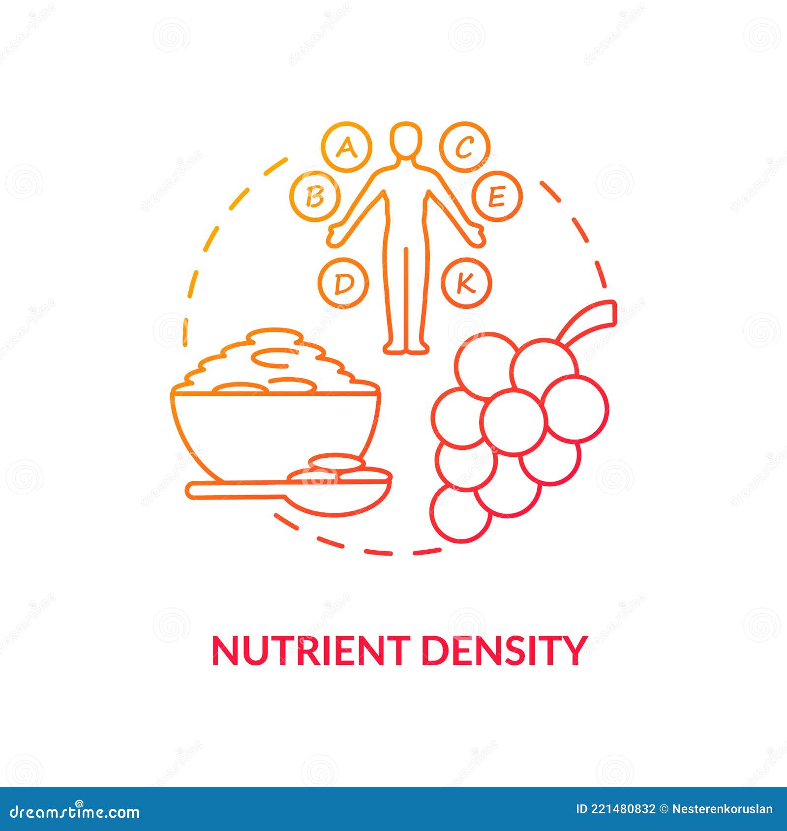 Nutrient Density Concept Icon Vector Illustration
