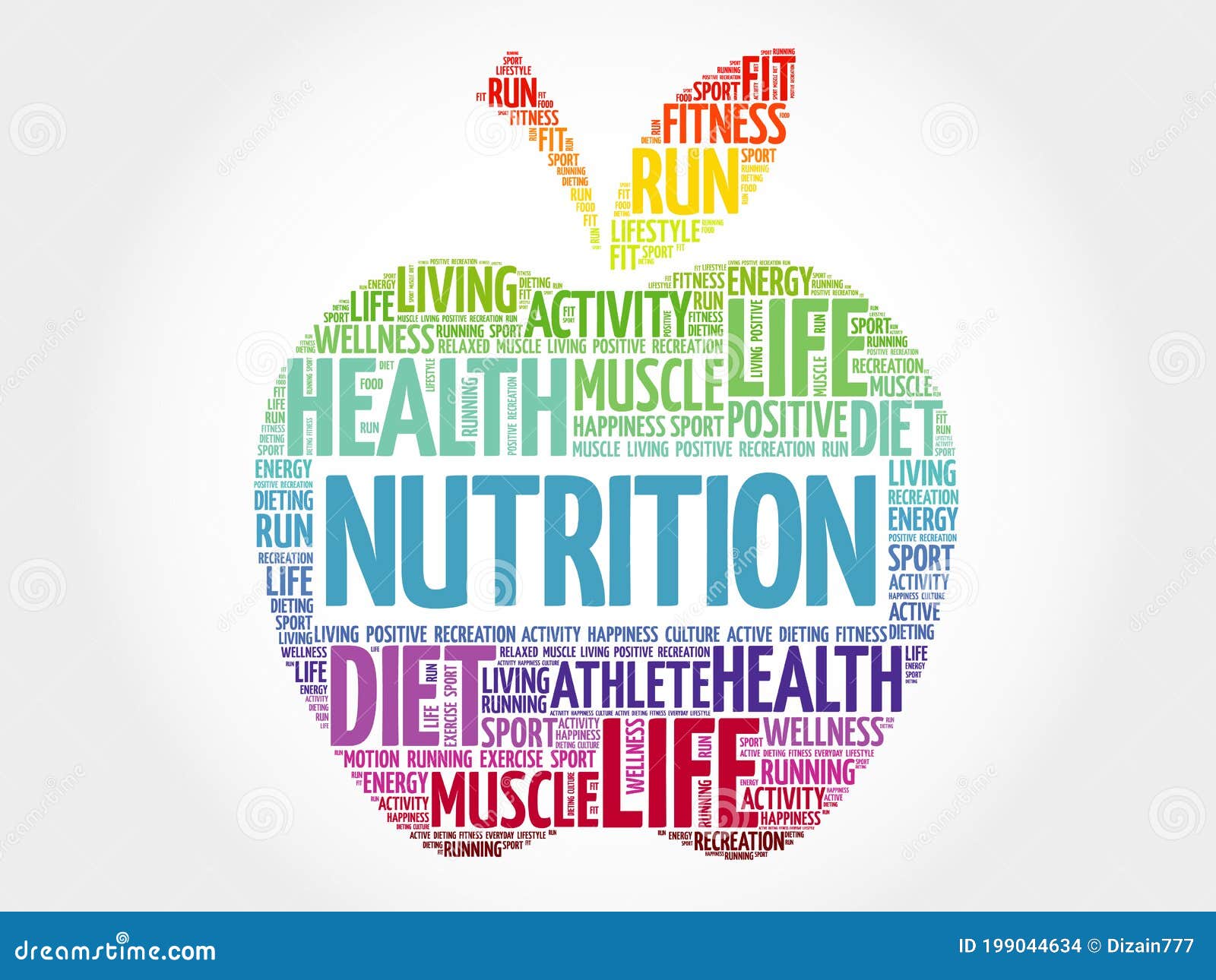 Nutrition apple word cloud stock illustration. Illustration of element ...