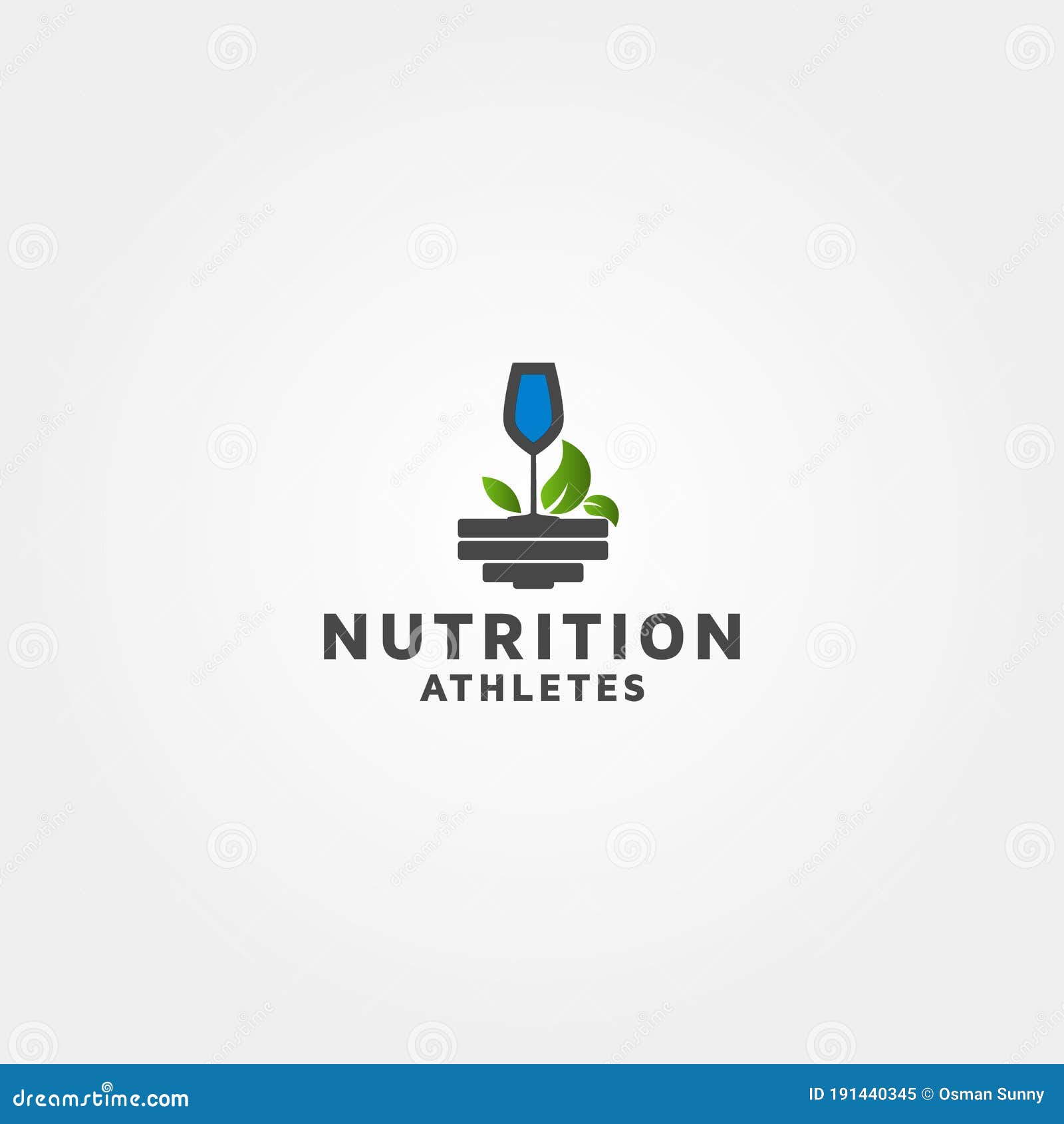 Nutrition Athletes Vector Logo Design Template Idea Stock Vector ...
