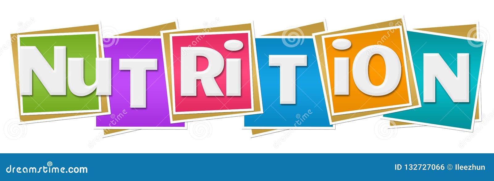 Nutrition Colorful Blocks stock illustration. Illustration of word ...