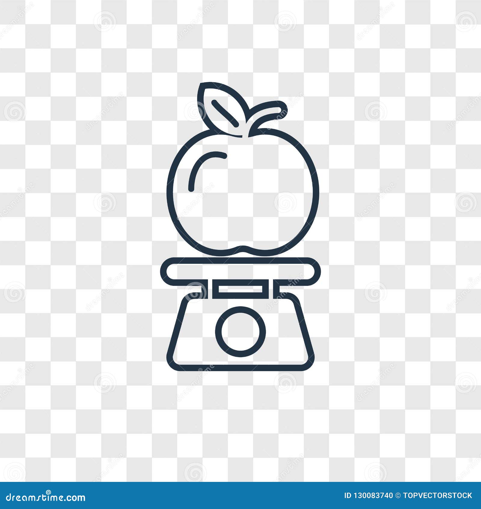 Nutrition Concept Vector Linear Icon Isolated on Transparent Background ...