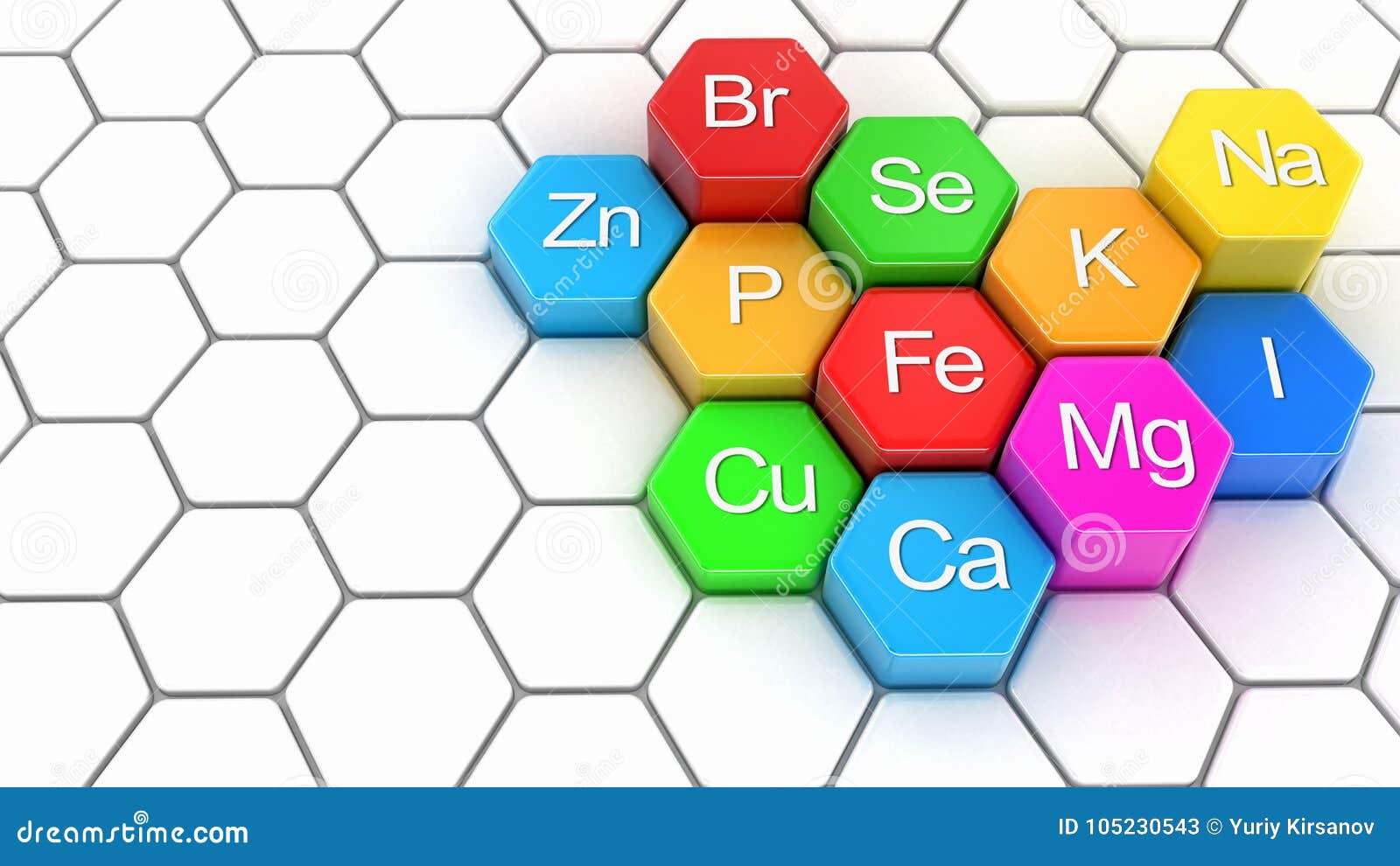 Nutrition Elements on Honeycomb Stock Illustration - Illustration of ...