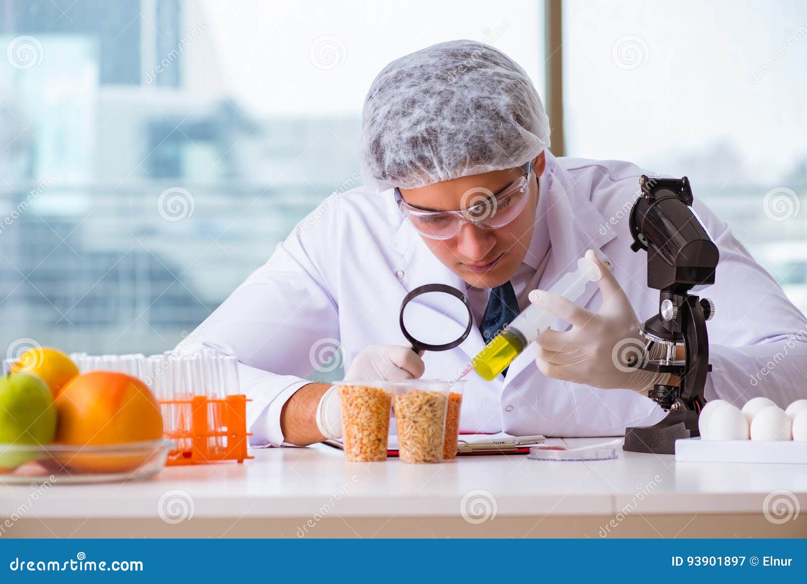 The Nutrition Expert Testing Food Products in Lab Stock Image - Image ...