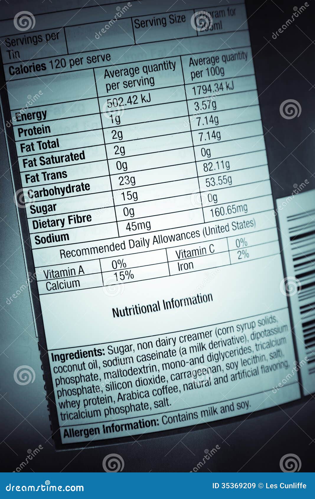 Nutritional Facts