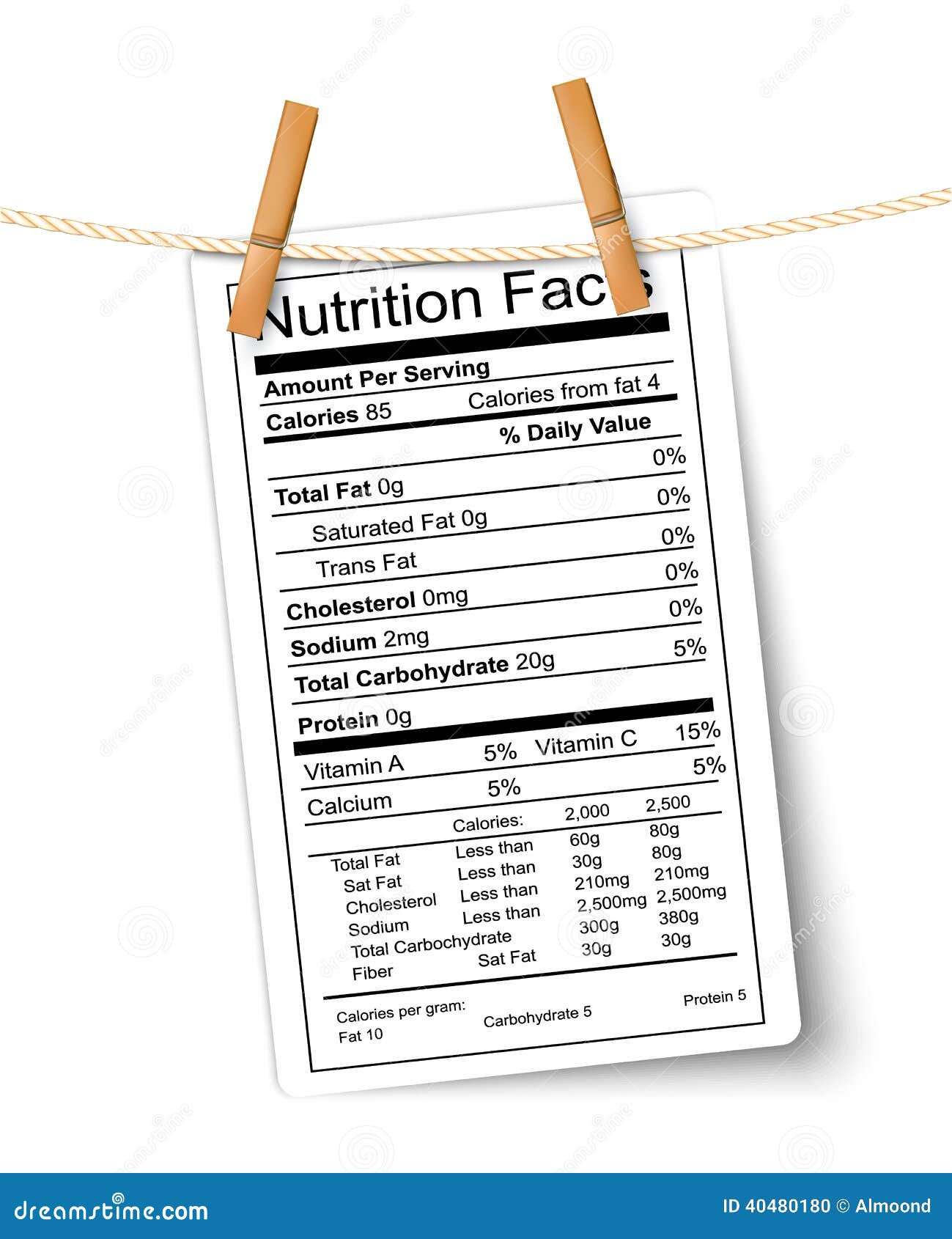 Nutrition Facts Food Label Cartoon Vector | CartoonDealer.com #38782439
