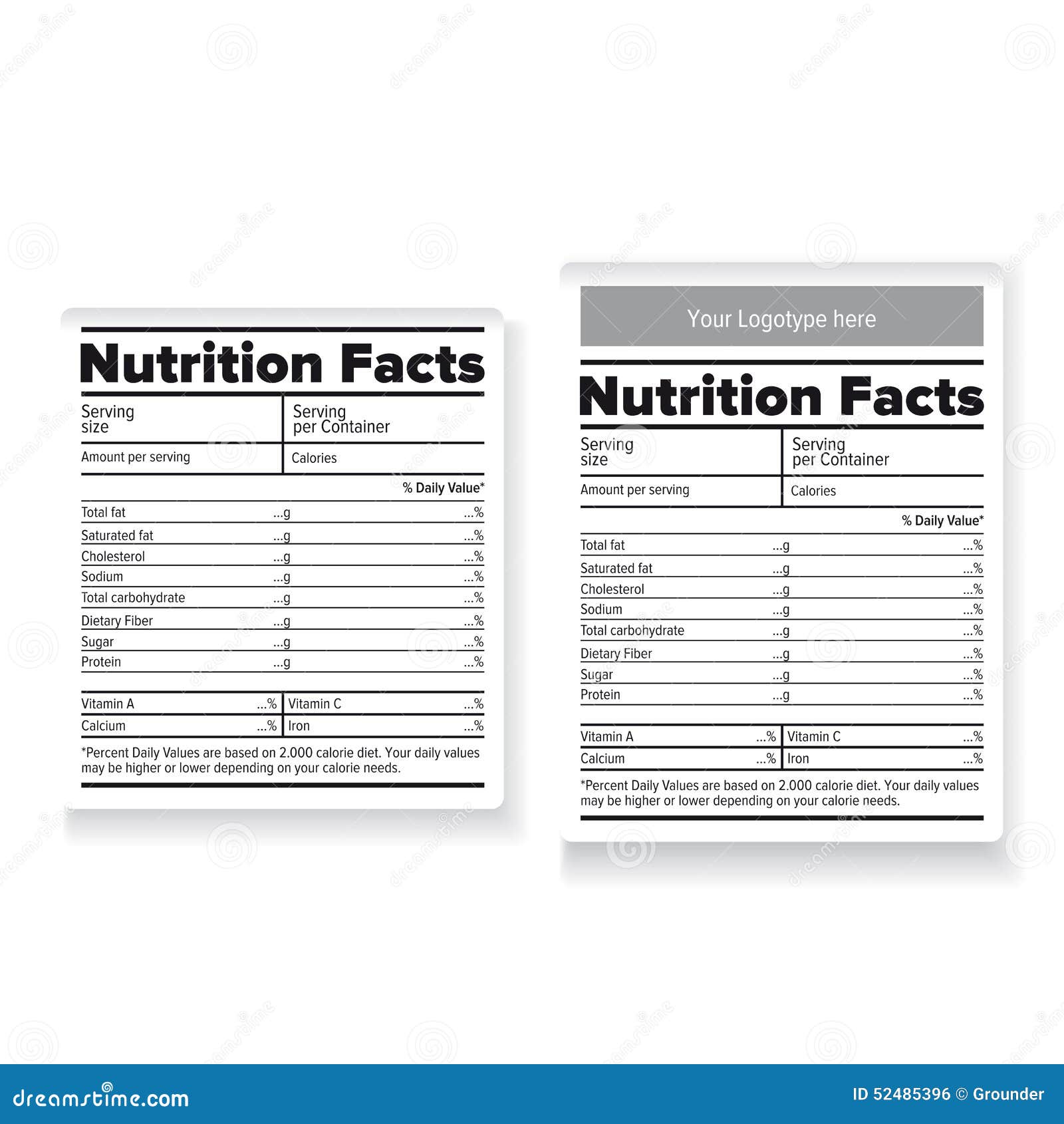 Nutrition Facts Label or Sticker Stock Vector - Illustration of sugar ...