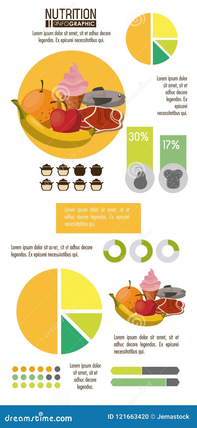 Nutrition and Food Infographic Stock Vector - Illustration of nutriment ...