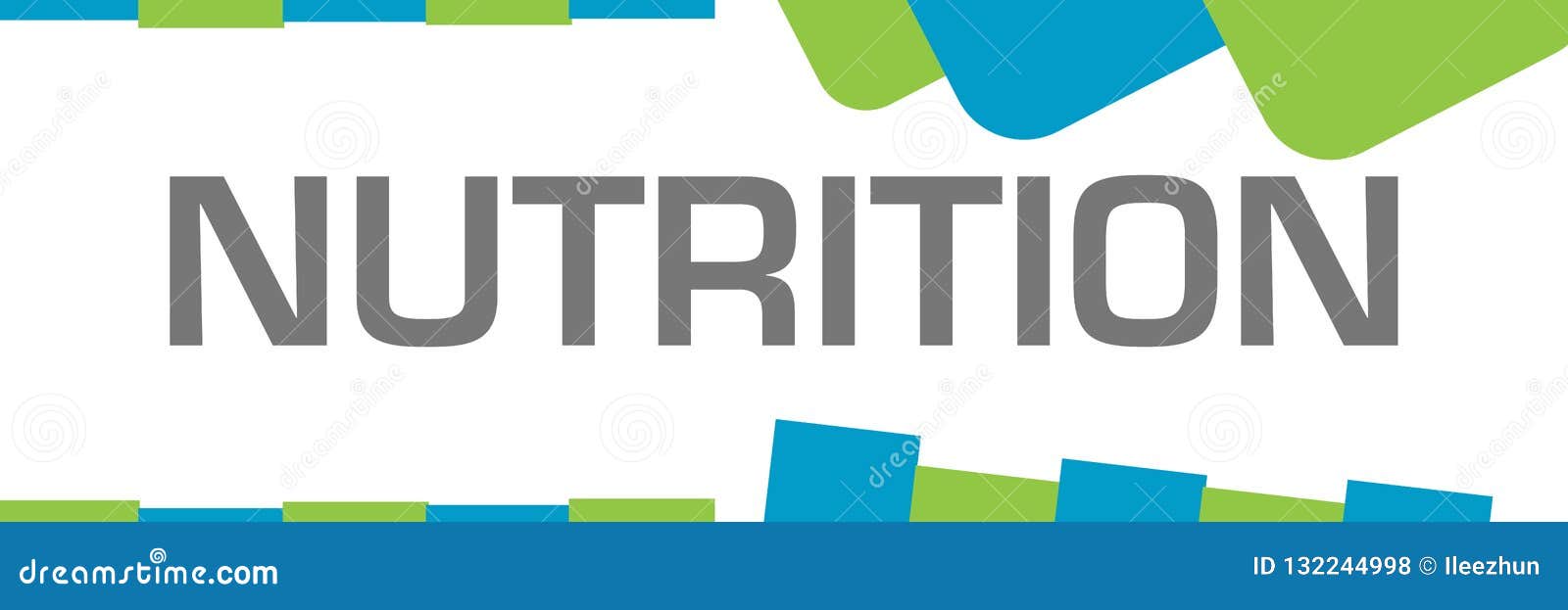 Nutrition Green Blue Shapes Horizontal Stock Illustration ...