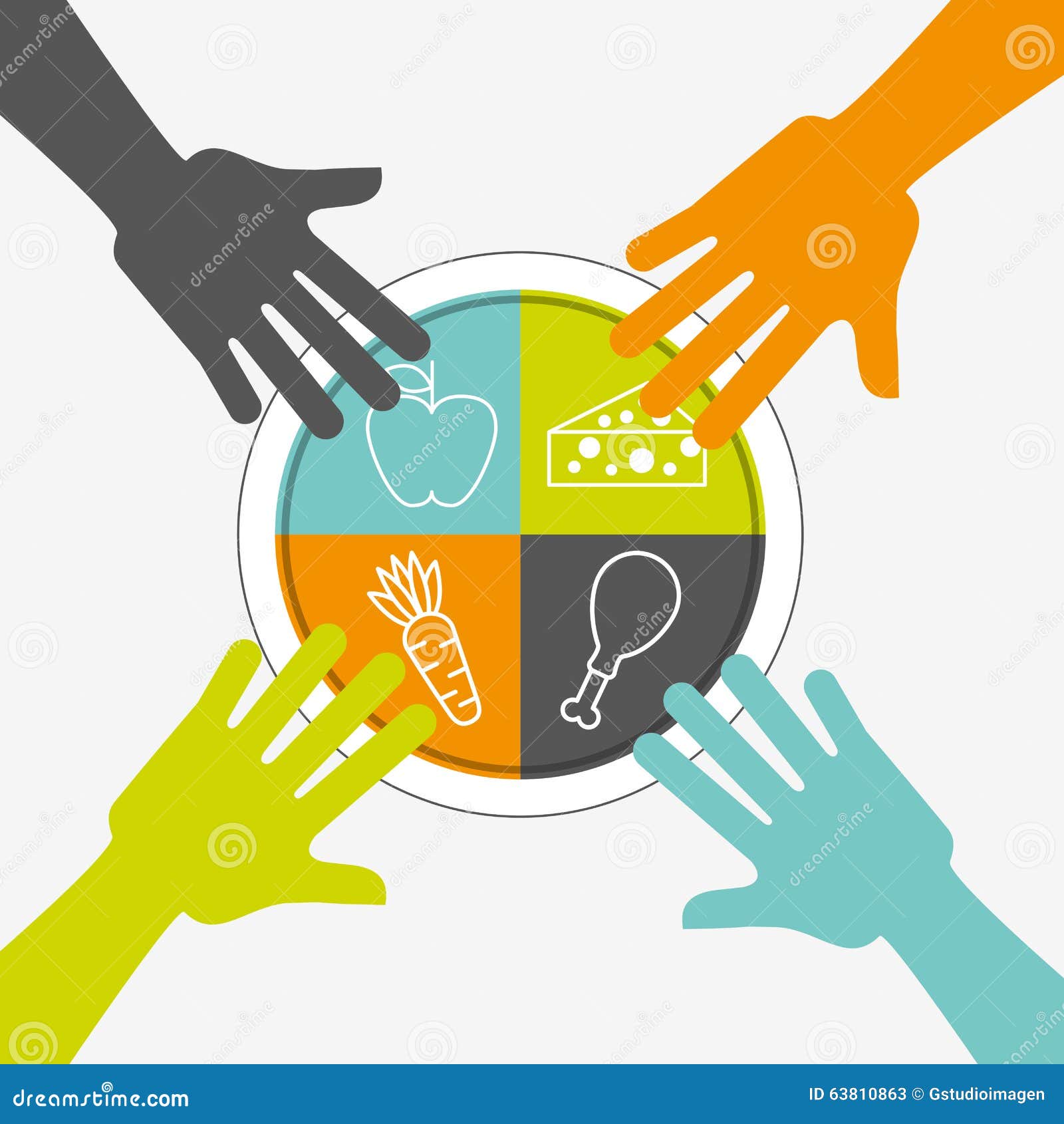 Nutrition and Health Design Stock Illustration - Illustration of icons ...