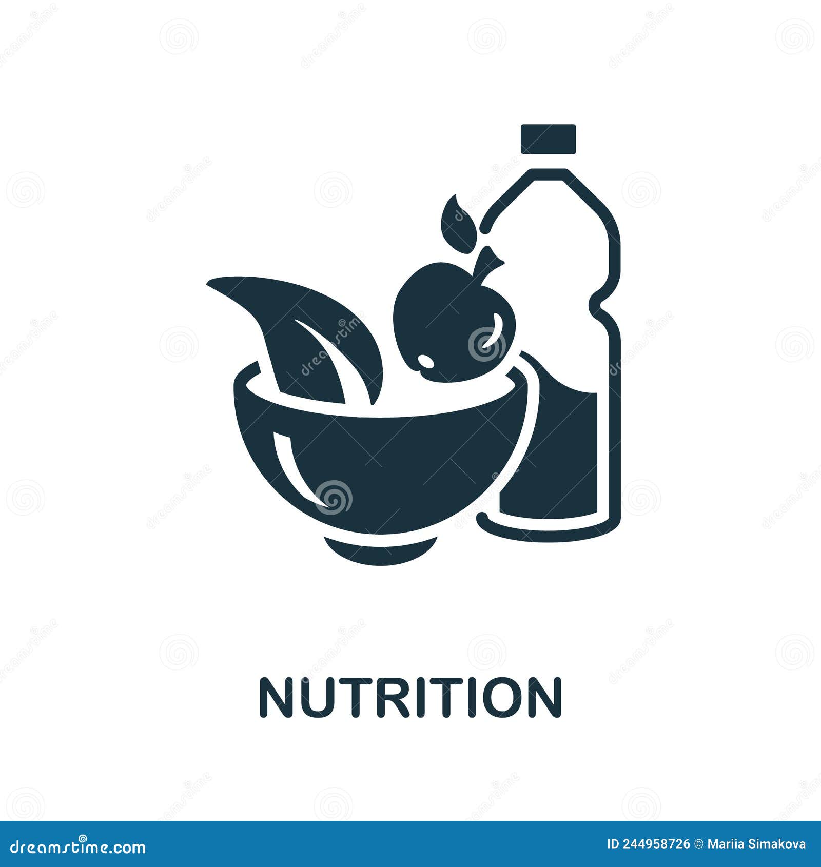 Nutrition Icon. Monochrome Simple Nutrition Icon for Templates, Web ...