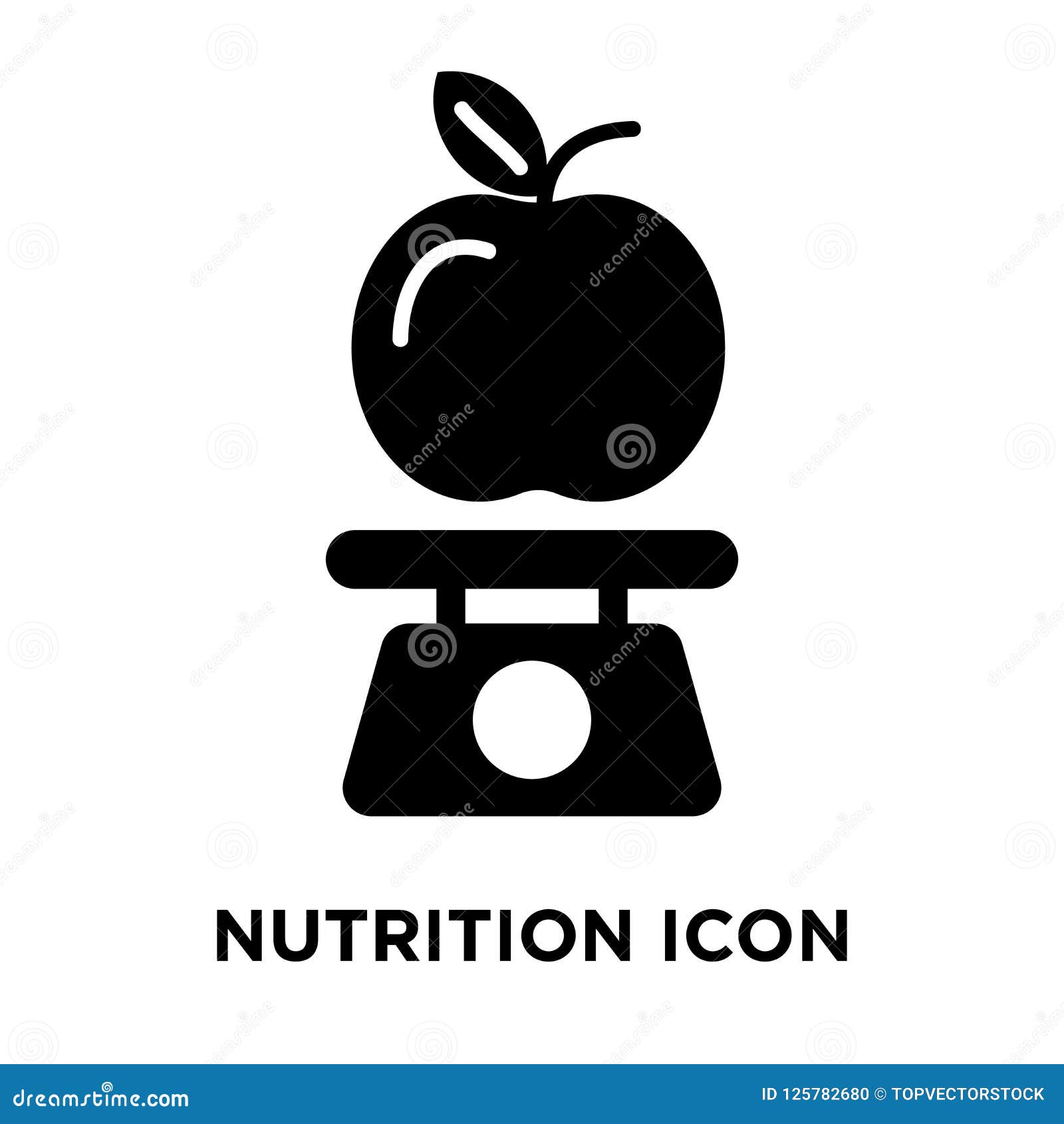 Nutrition Icon Vector Isolated On White Background Logo Concept Stock