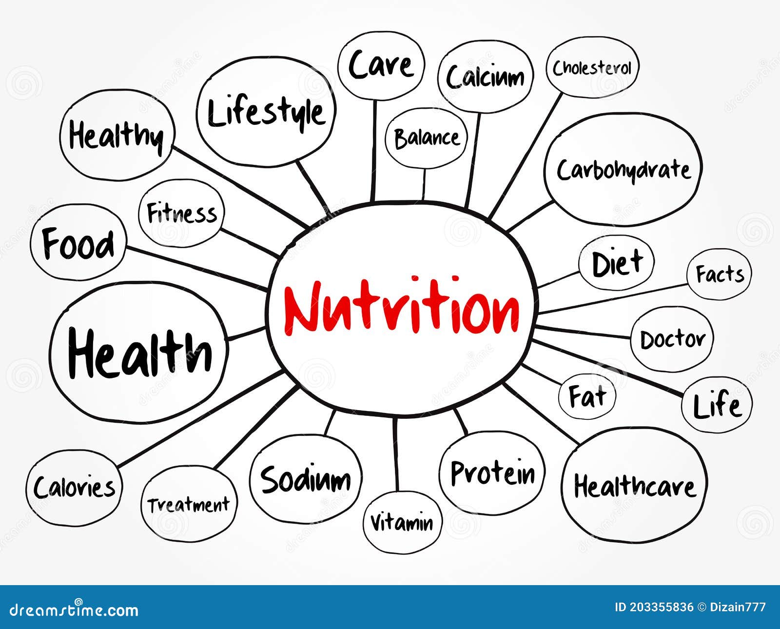 Nutrition Mind Map Flowchart Stock Photography | CartoonDealer.com ...