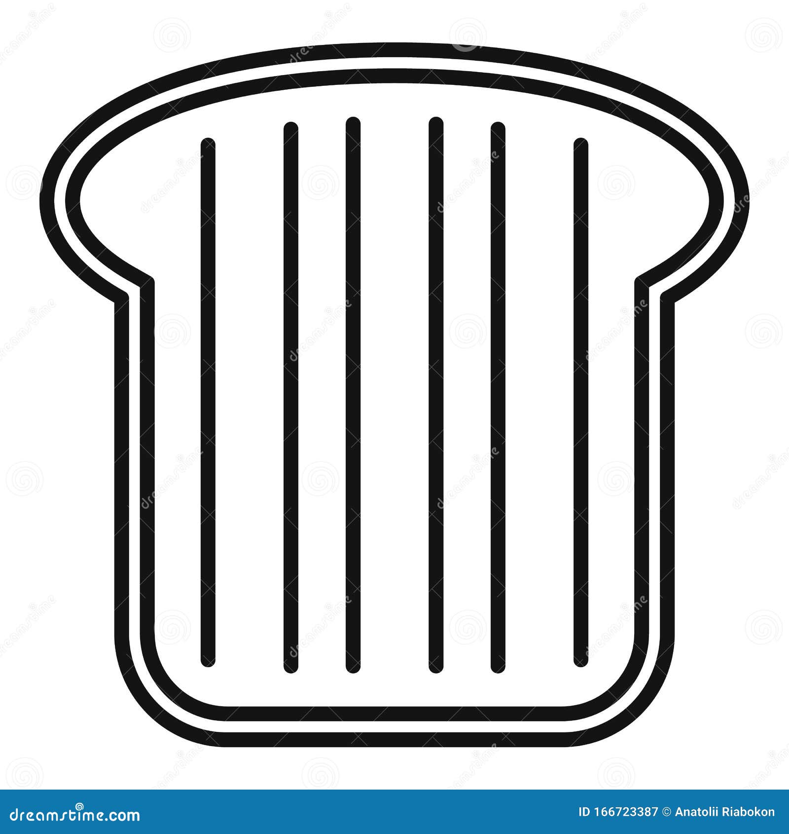 Nutrition Toast Icon, Outline Style Stock Vector - Illustration of ...