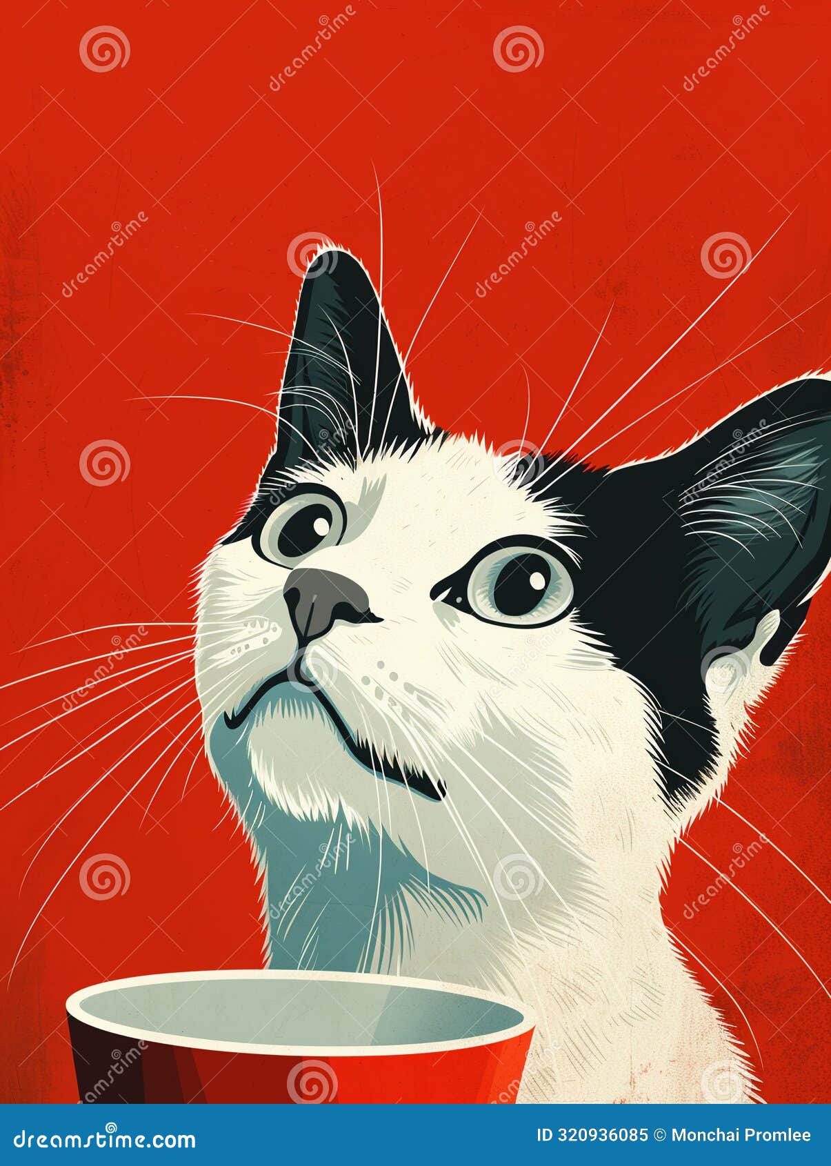 Nutritional Cat Food Packaging, Flat Design, Top View, Sleek Design ...