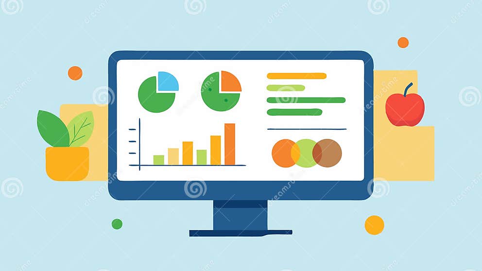 Nutritional Dashboard a Computer Screen Showing a Userfriendly Interface with Graphs and Charts ...