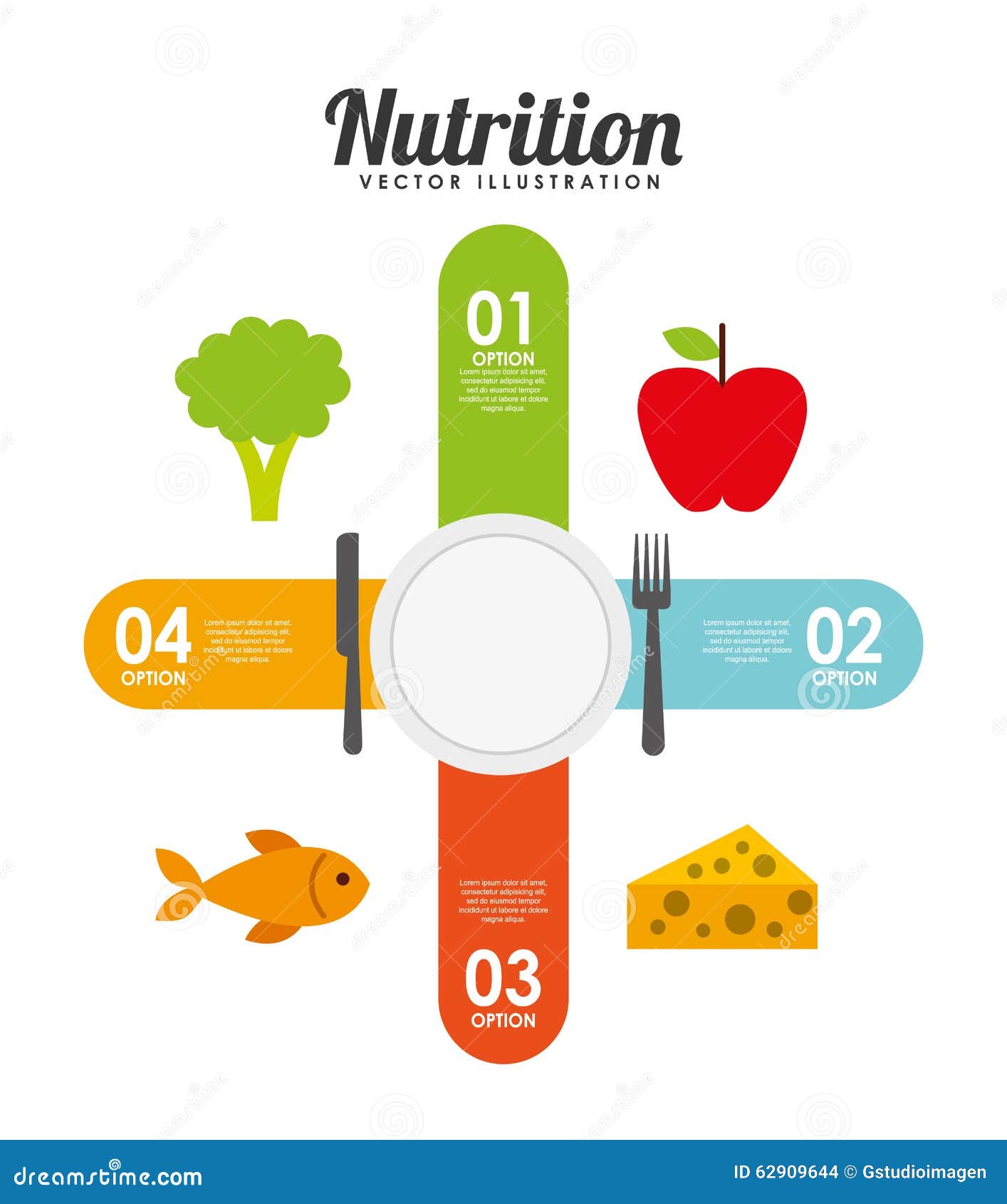 Nutritional food design stock vector. Illustration of eating - 62909644