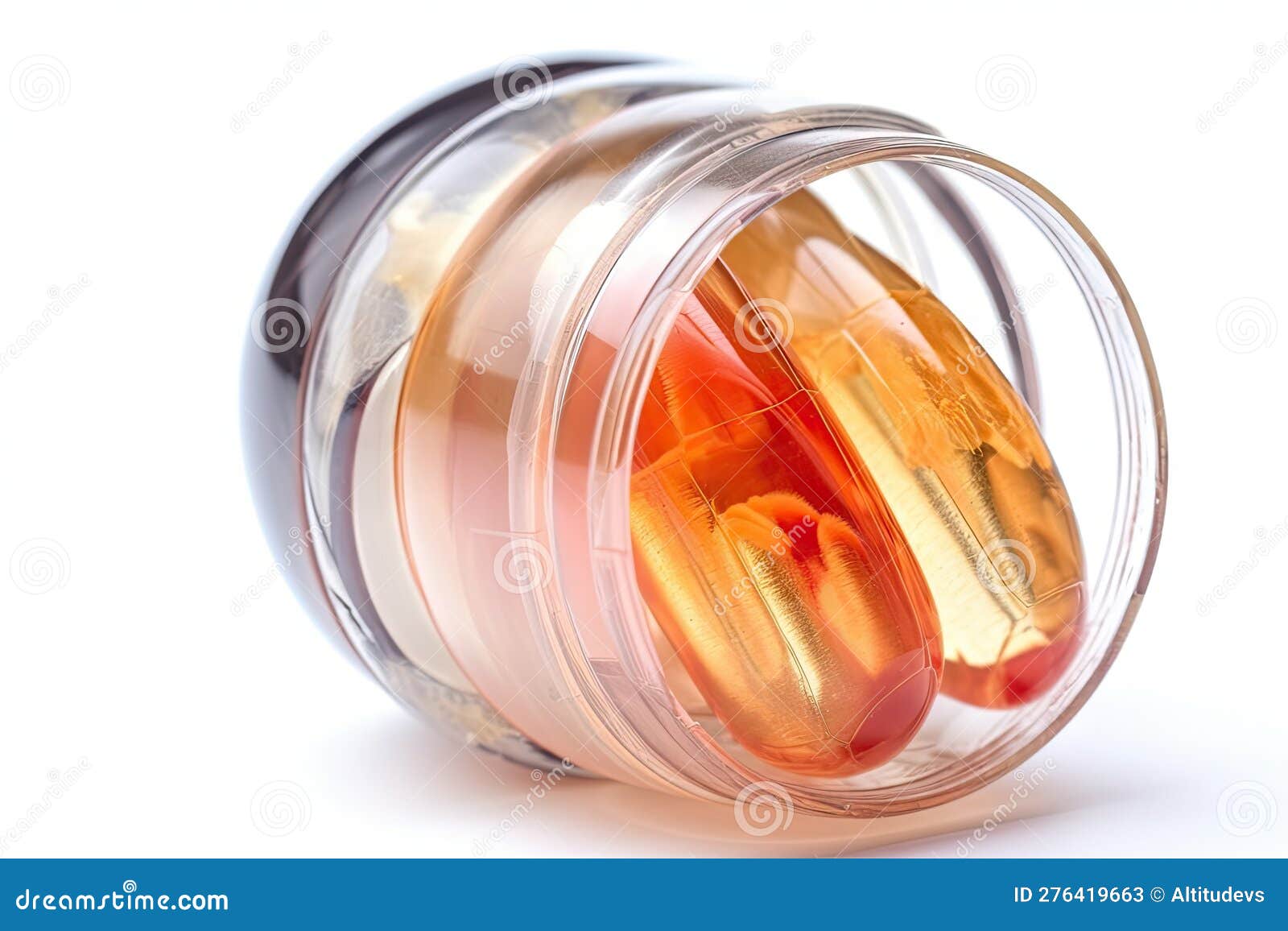 Nutritional Supplement Capsule, with View of the Inside of the Body ...